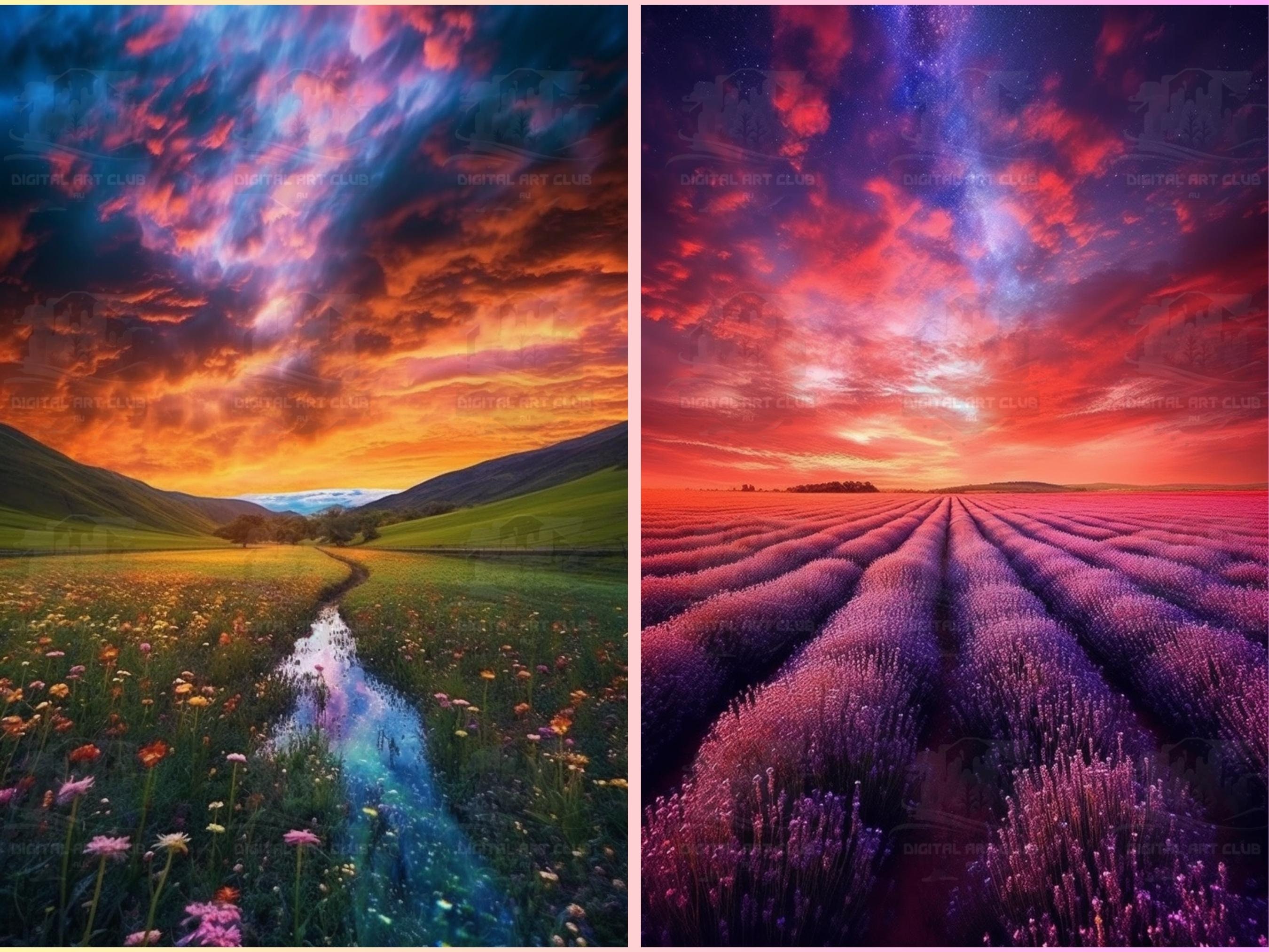 15 Fantasy Landscape Backdrops Overlays Overlays for - Etsy