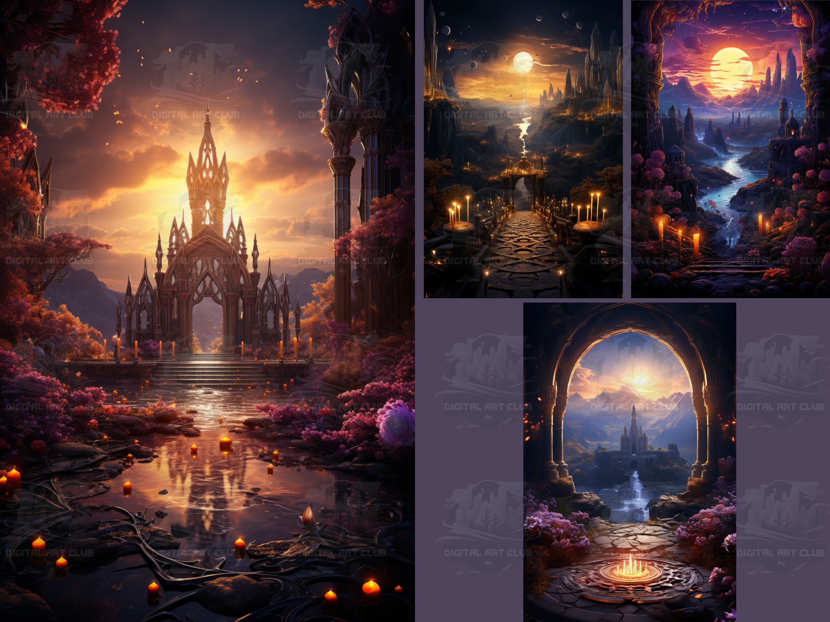 8 Ethereal Landscape Backdrops Overlays | Overlays for Photoshop ...