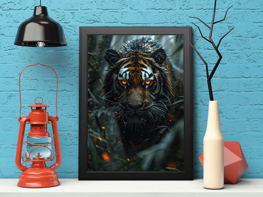 Jungle Predator | Digital Art Print, Wall Art, AI Generated, AI Art ...