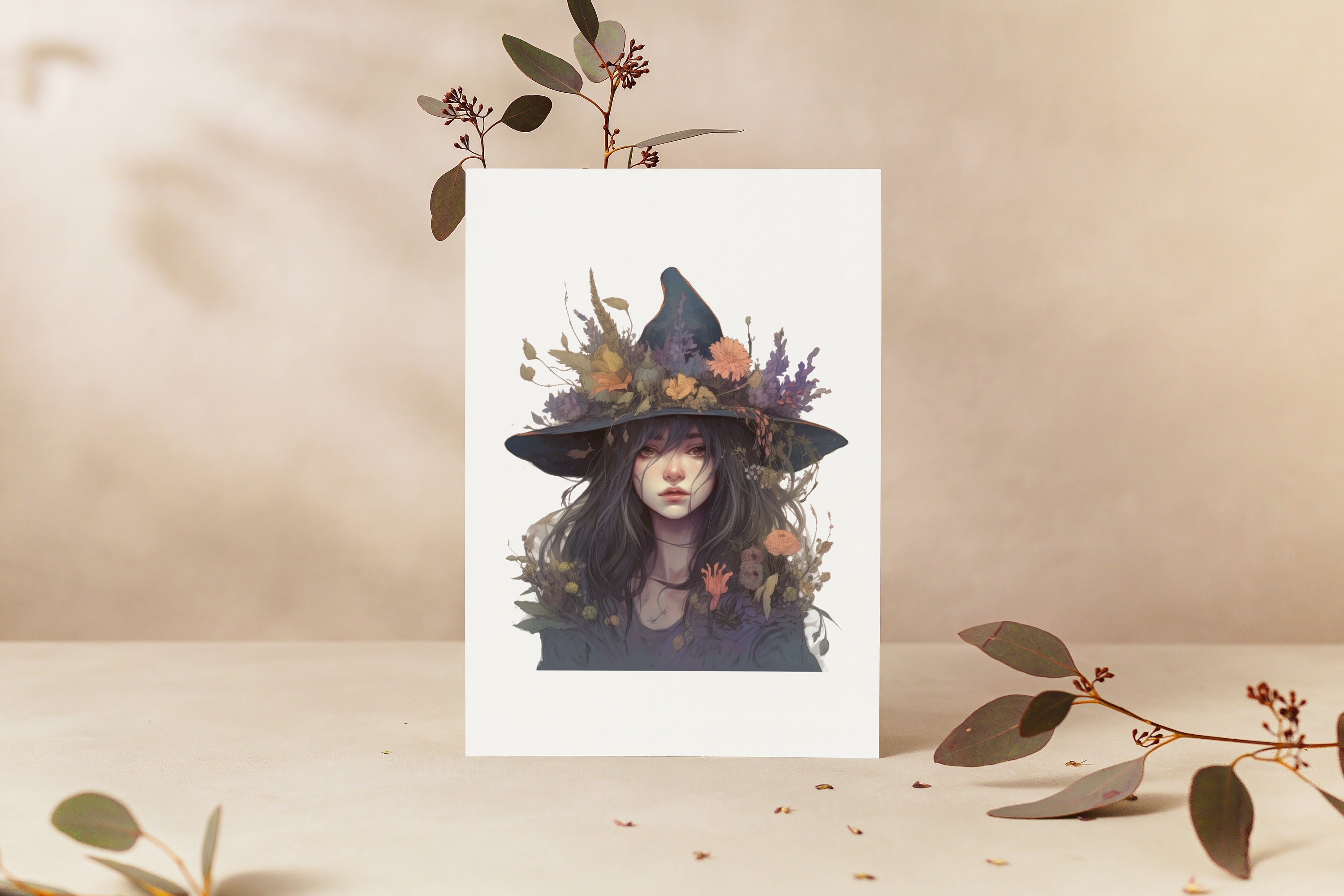 29 Watercolor Ethereal Witch Clipart | Floral, Fantasy | Digital PNG ...