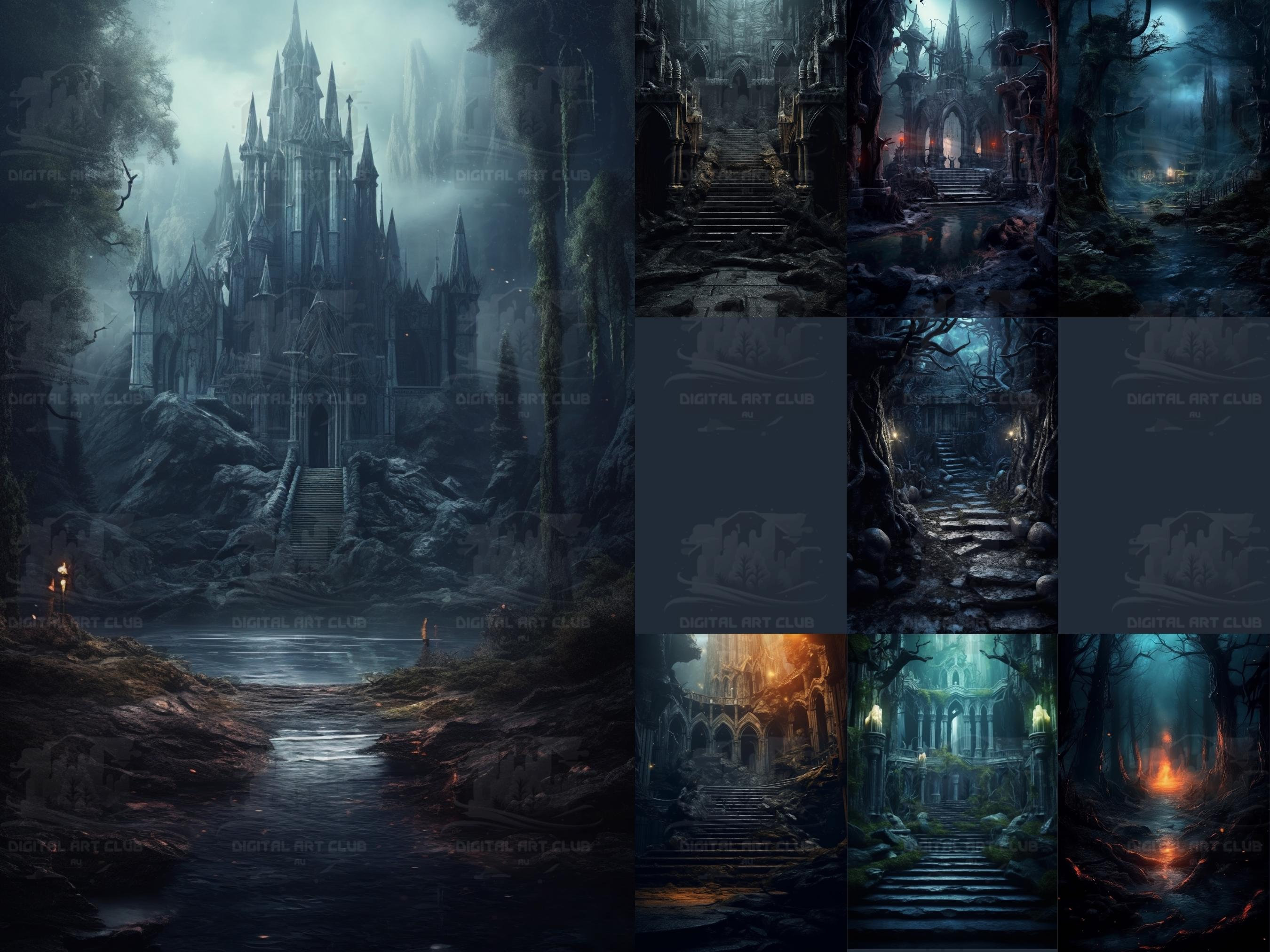 8 Dark Fantasy Backdrops Overlays | Overlays for Photoshop | Studio ...