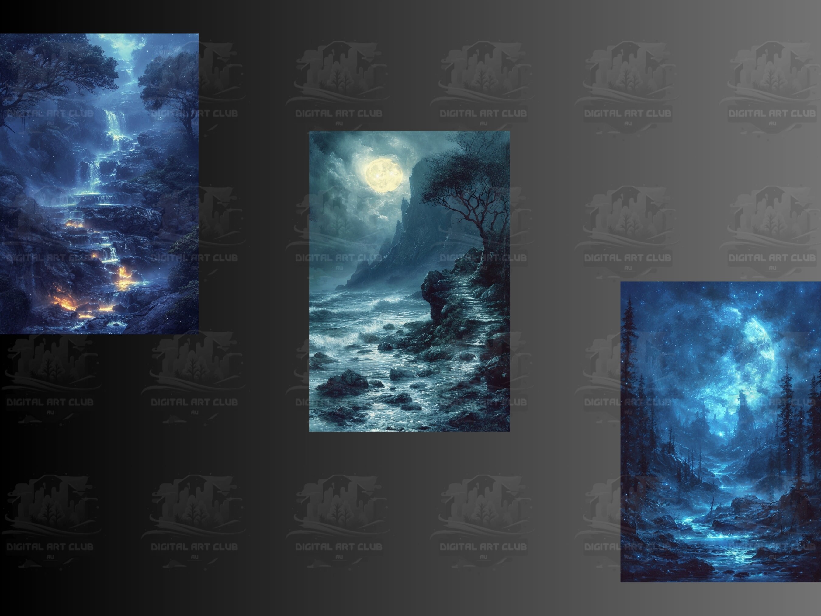 7 Dark Fantasy Night Backdrops Overlays | Overlays for Photoshop ...