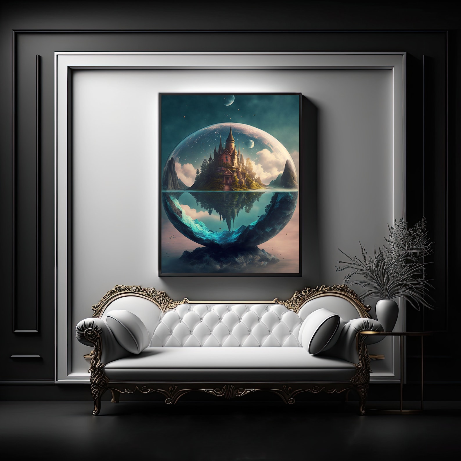 Fantasy World Digital Art Print, Wall Art, AI Generated, AI Art ...