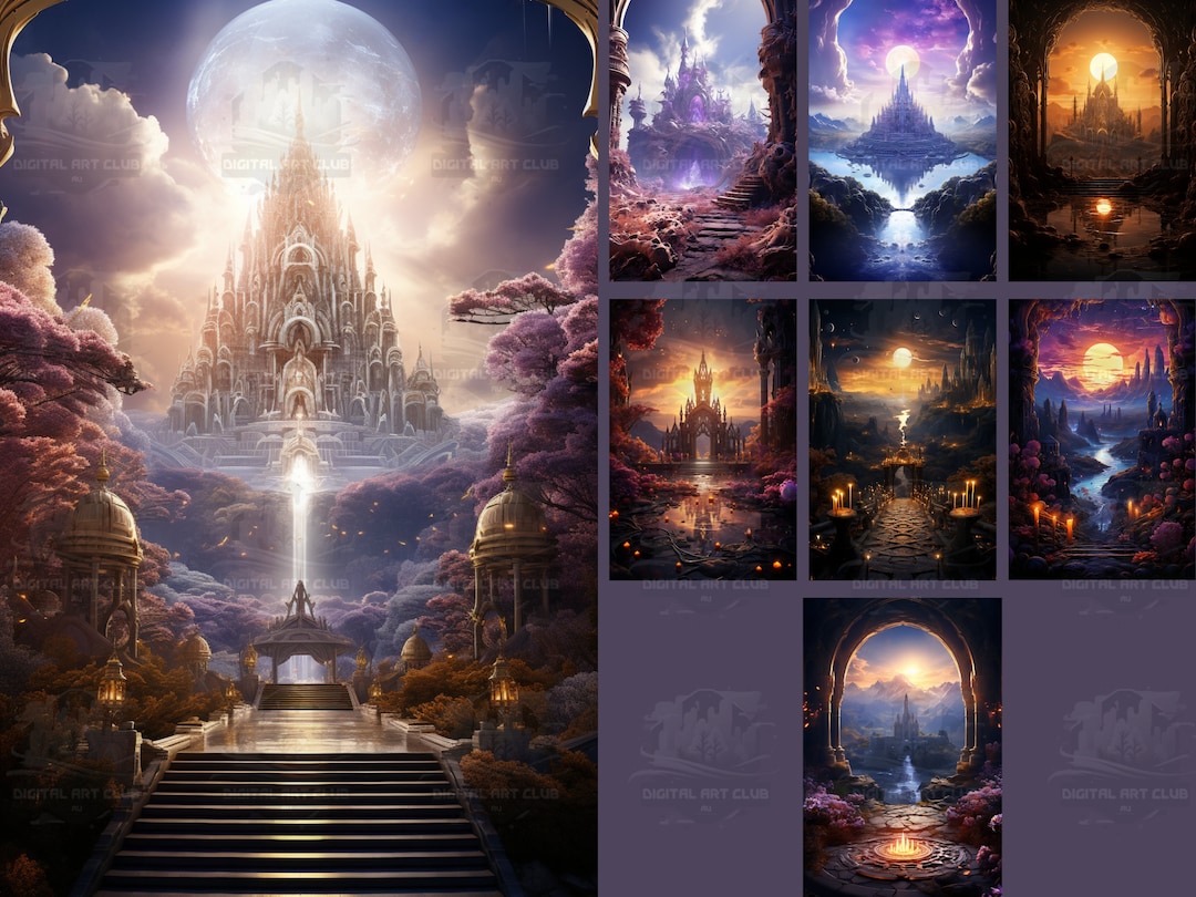 8 Ethereal Landscape Backdrops Overlays | Overlays for Photoshop ...