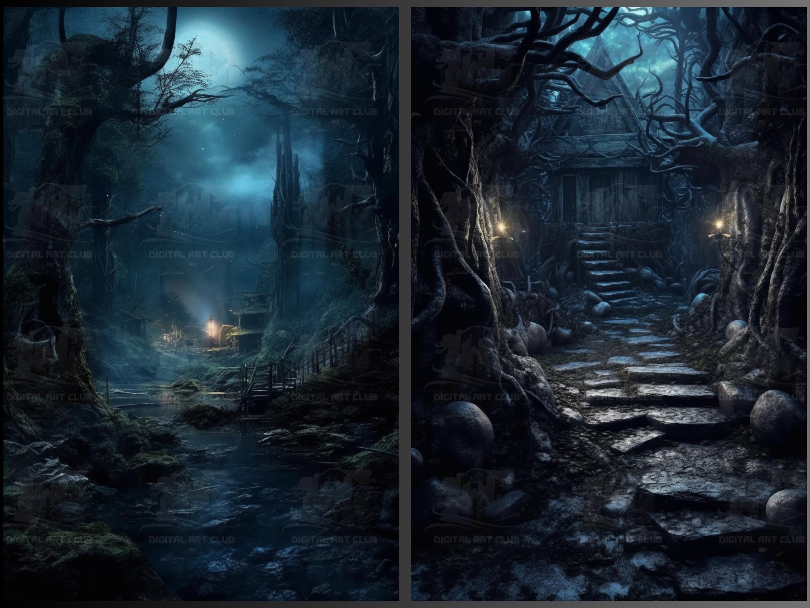 8 Dark Fantasy Backdrops Overlays Overlays for Photoshop Studio ...