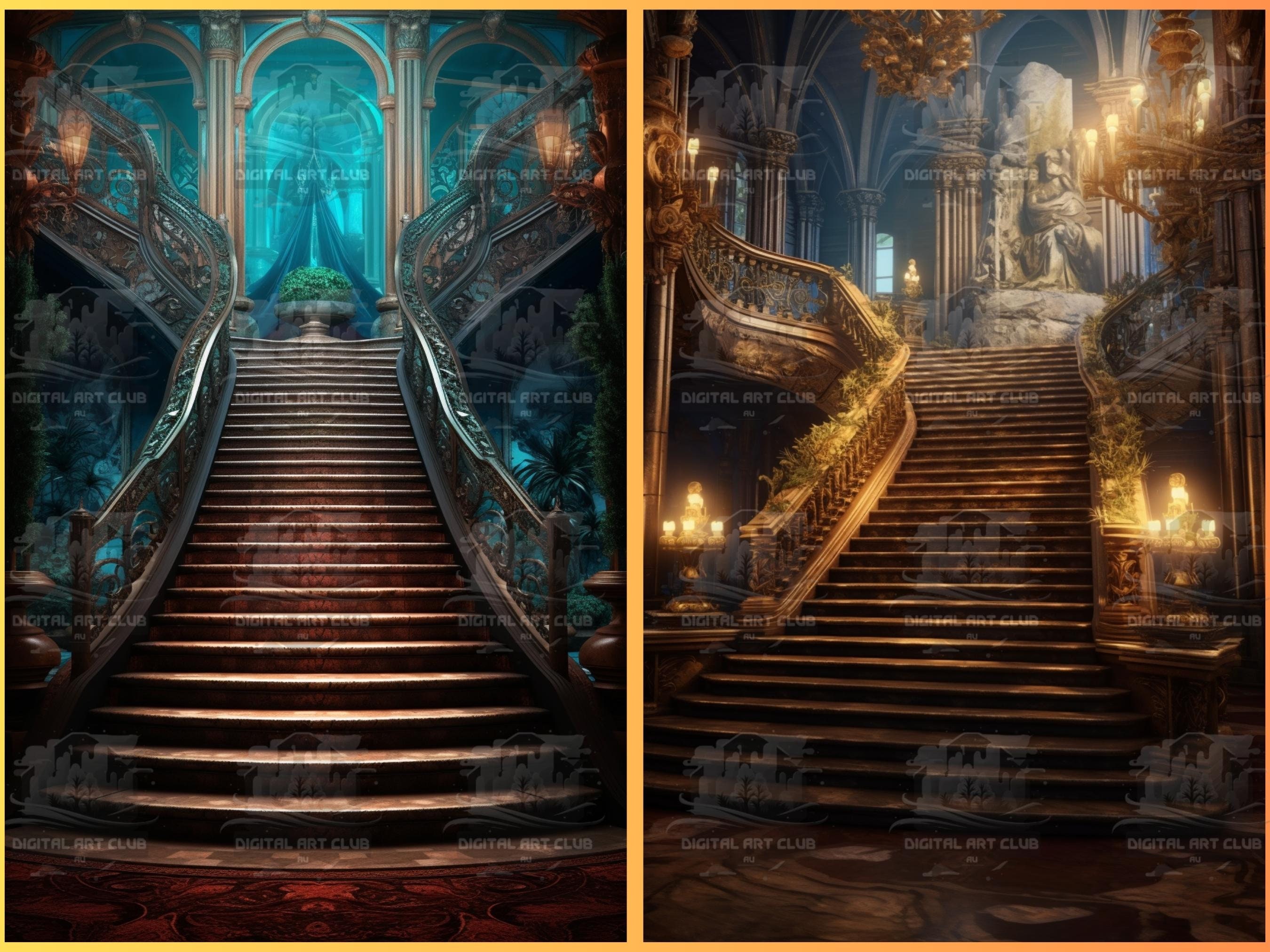 6 Staircase Backdrops Overlays | Overlays for Photoshop | Studio ...