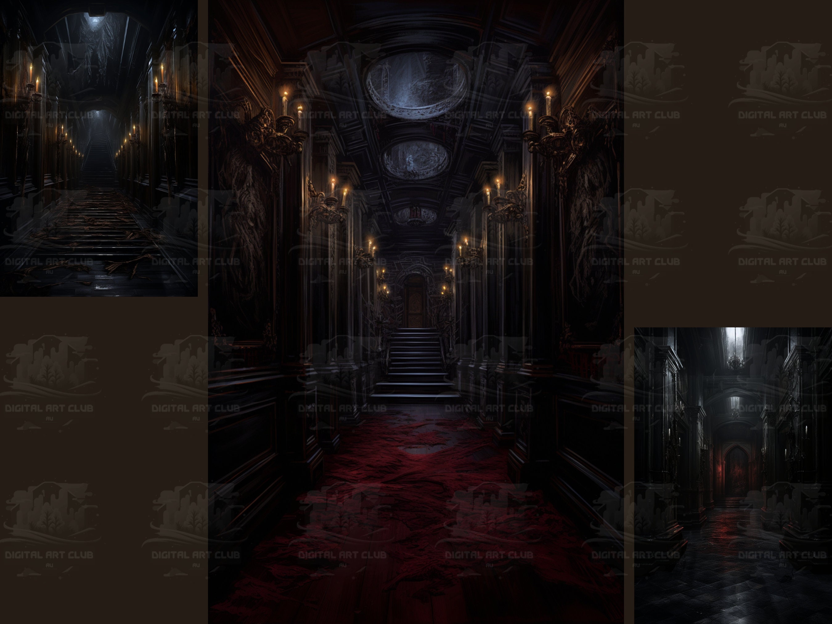 10 Gothic Hallway Backdrops Overlays | Overlays for Photoshop | Studio ...