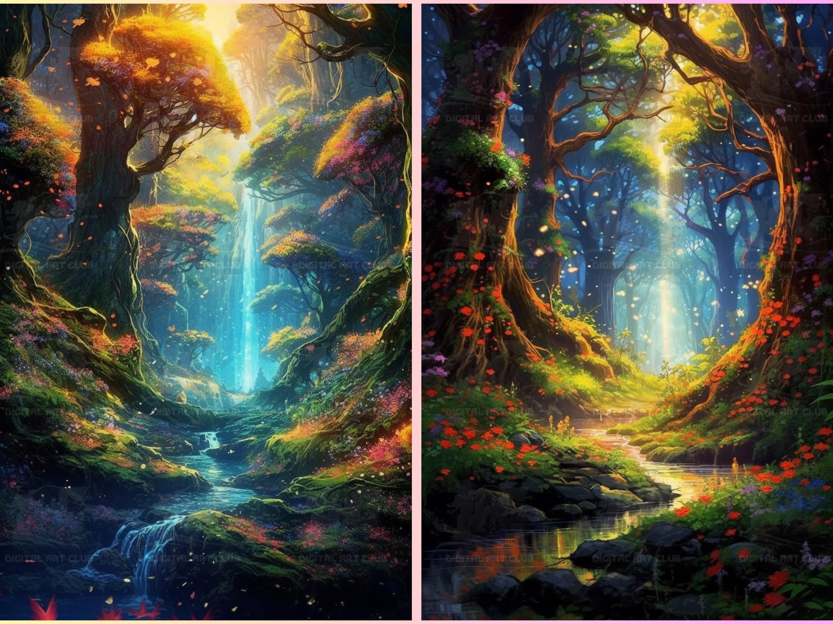 15 Fantasy Landscape Backdrops Overlays Overlays for - Etsy