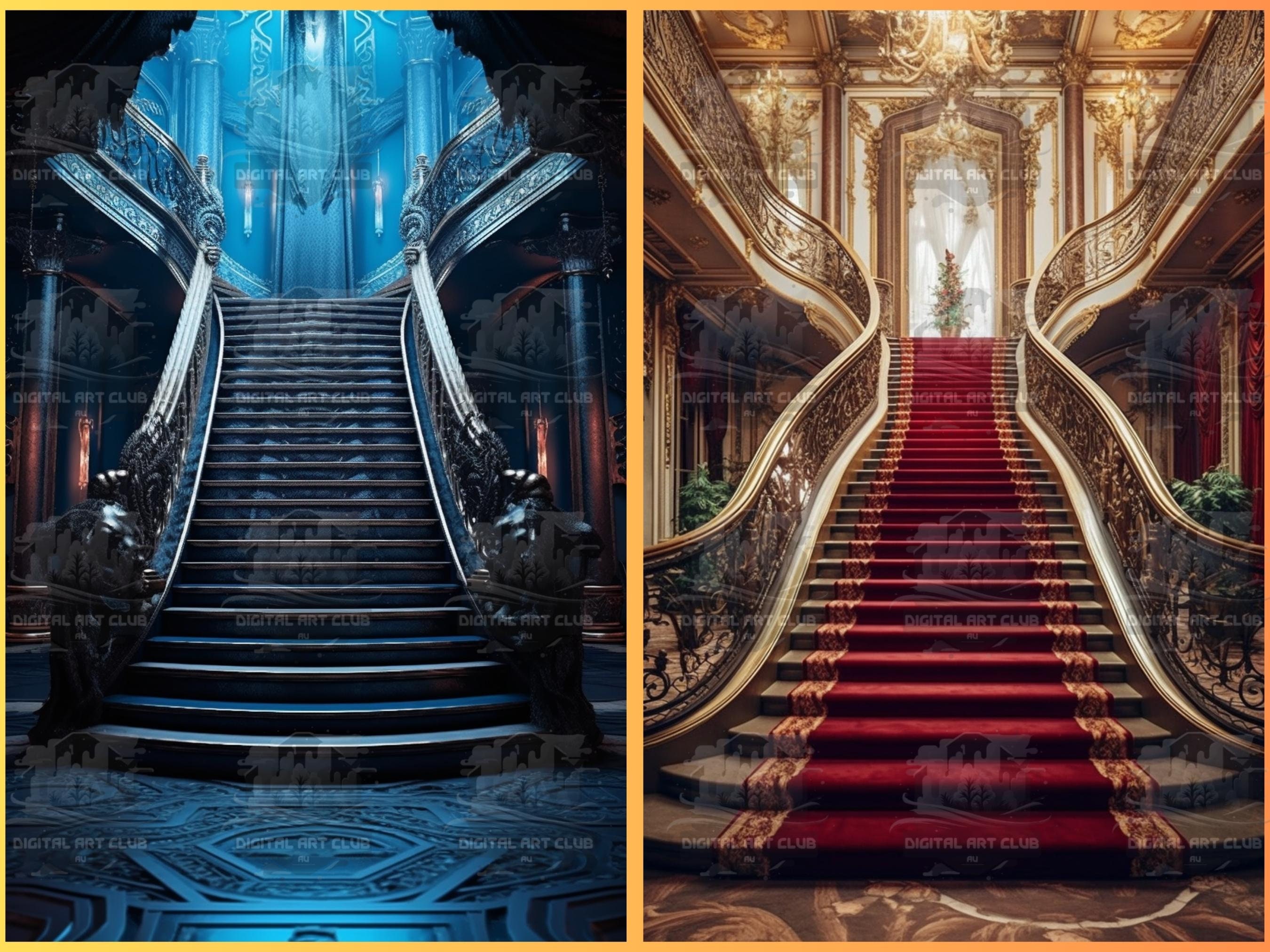 6 Staircase Backdrops Overlays | Overlays for Photoshop | Studio ...