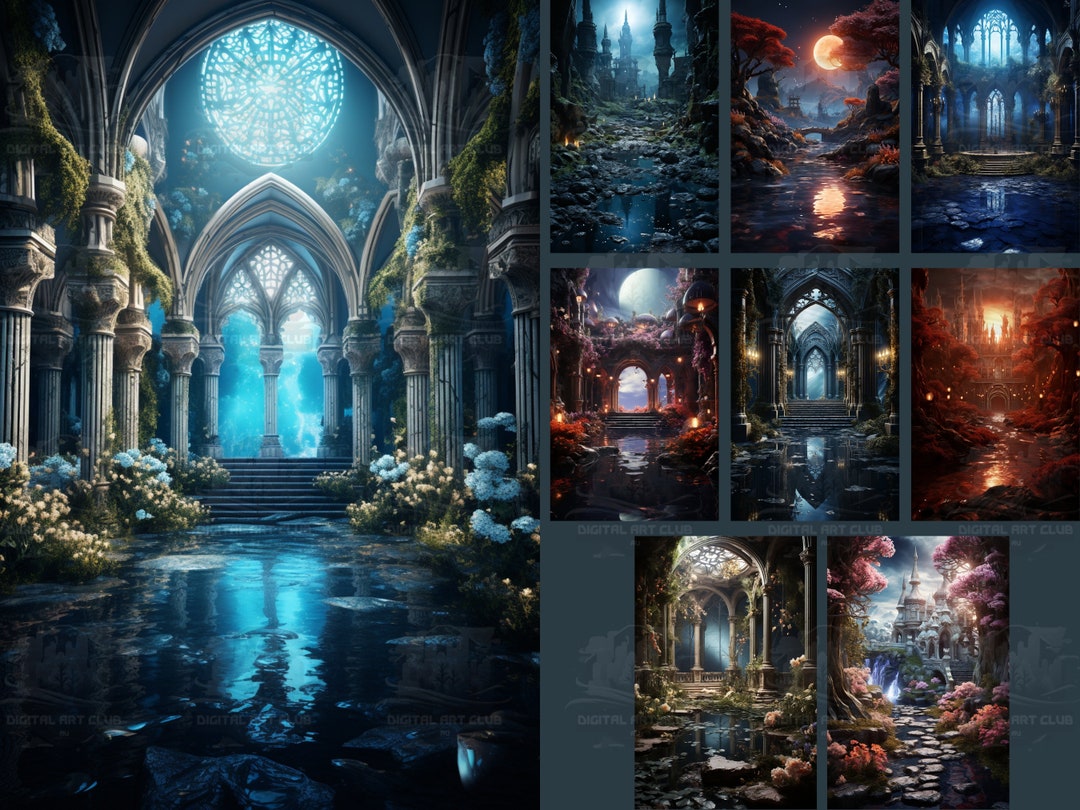 9 Fantasy Scenery Backdrops Overlays | Overlays for Photoshop | Studio ...