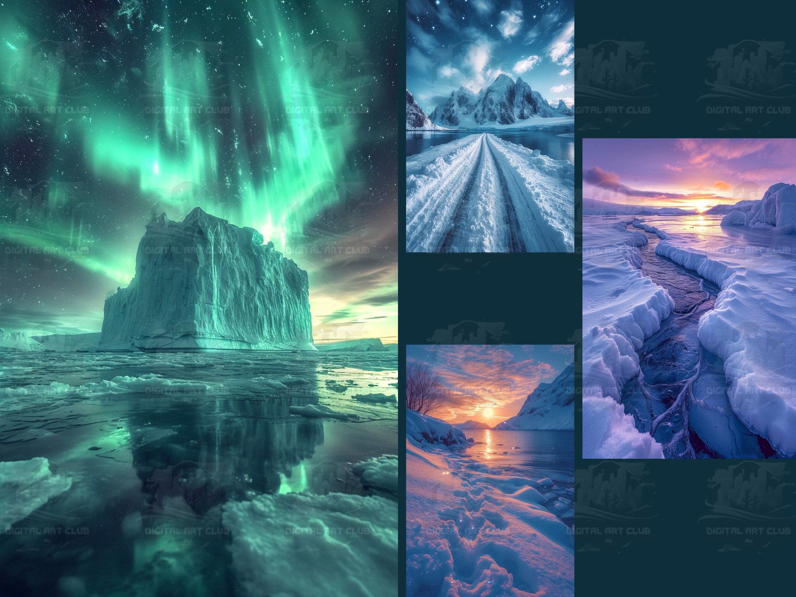 8 Aurora Sky Backdrops Overlays | Overlays for Photoshop | Studio ...