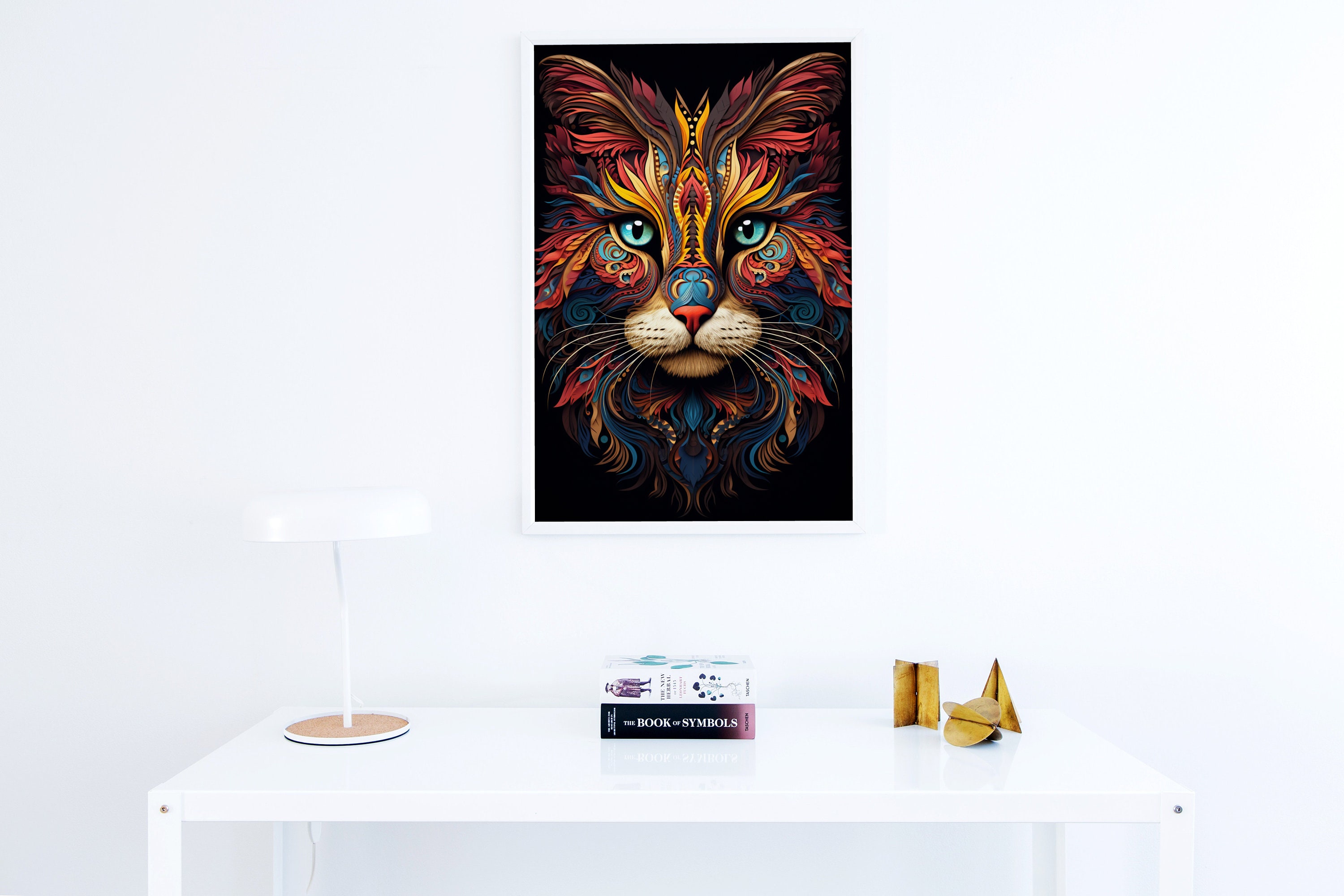 Dark Fantasy Cat V2 | Digital Art Print, Wall Art, AI Generated, AI Art ...
