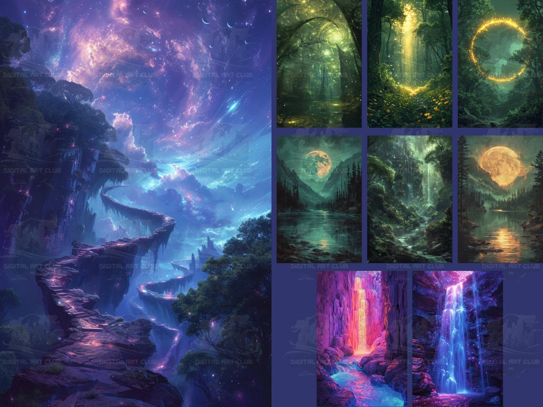 9 Surreal Landscape V2 Backdrops Overlays | Overlays for Photoshop ...