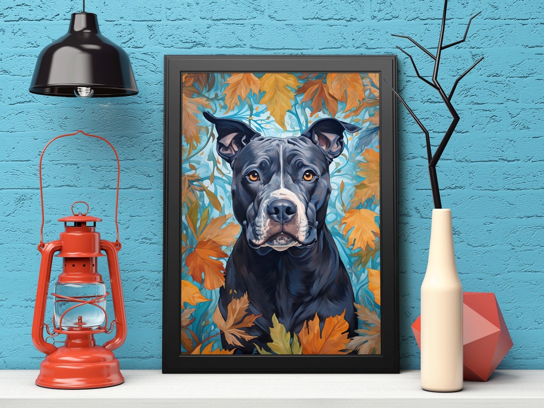 Watercolor Staffy | Digital Art Print, Wall Art, AI Generated, AI Art ...