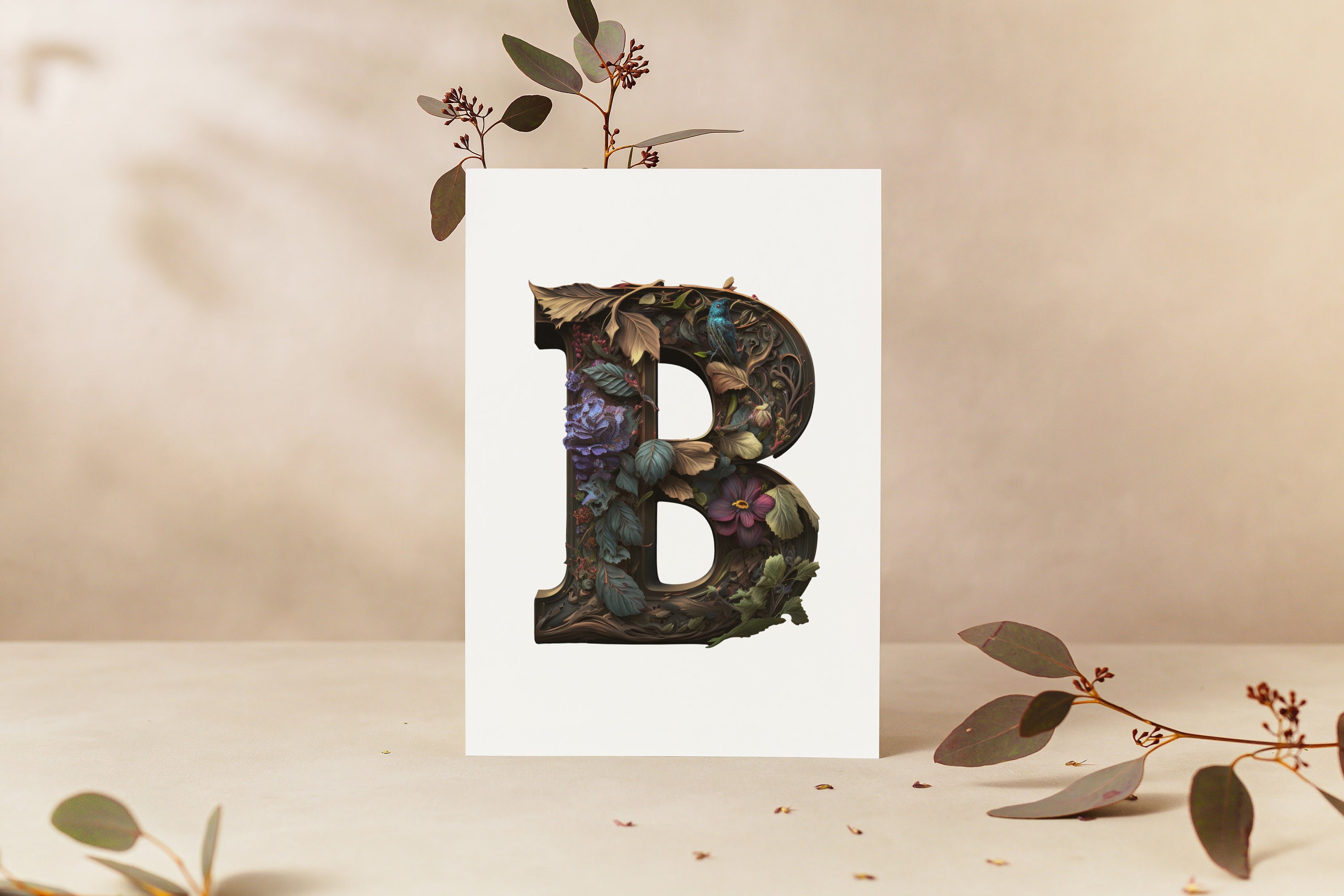 26 Dark Fantasy Alphabet Letters Clipart Floral, Fairy, Gothic Digital ...