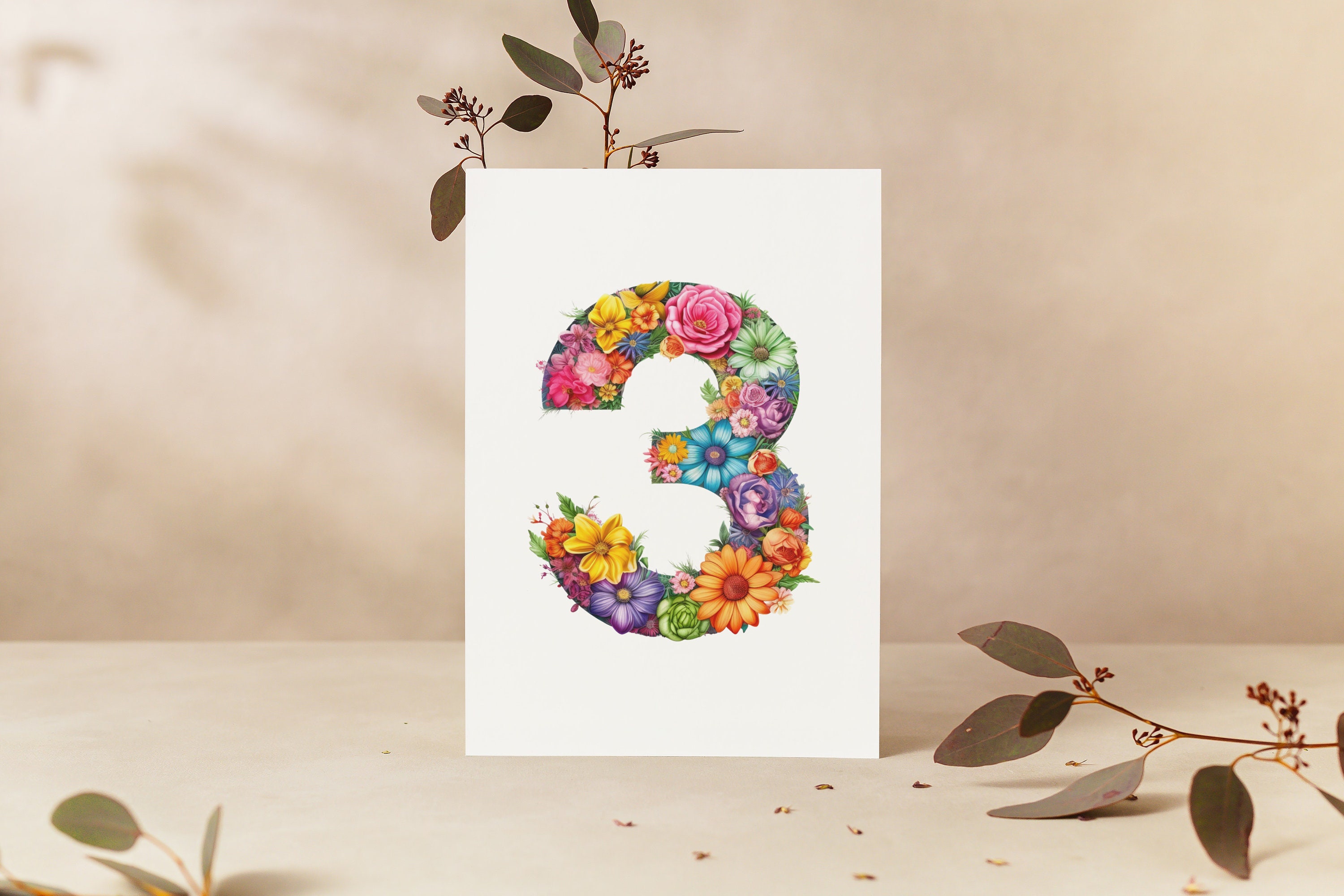 10 Tropical Floral Numbers Clipart | Flowers, Fairy, Fantasy | Digital ...