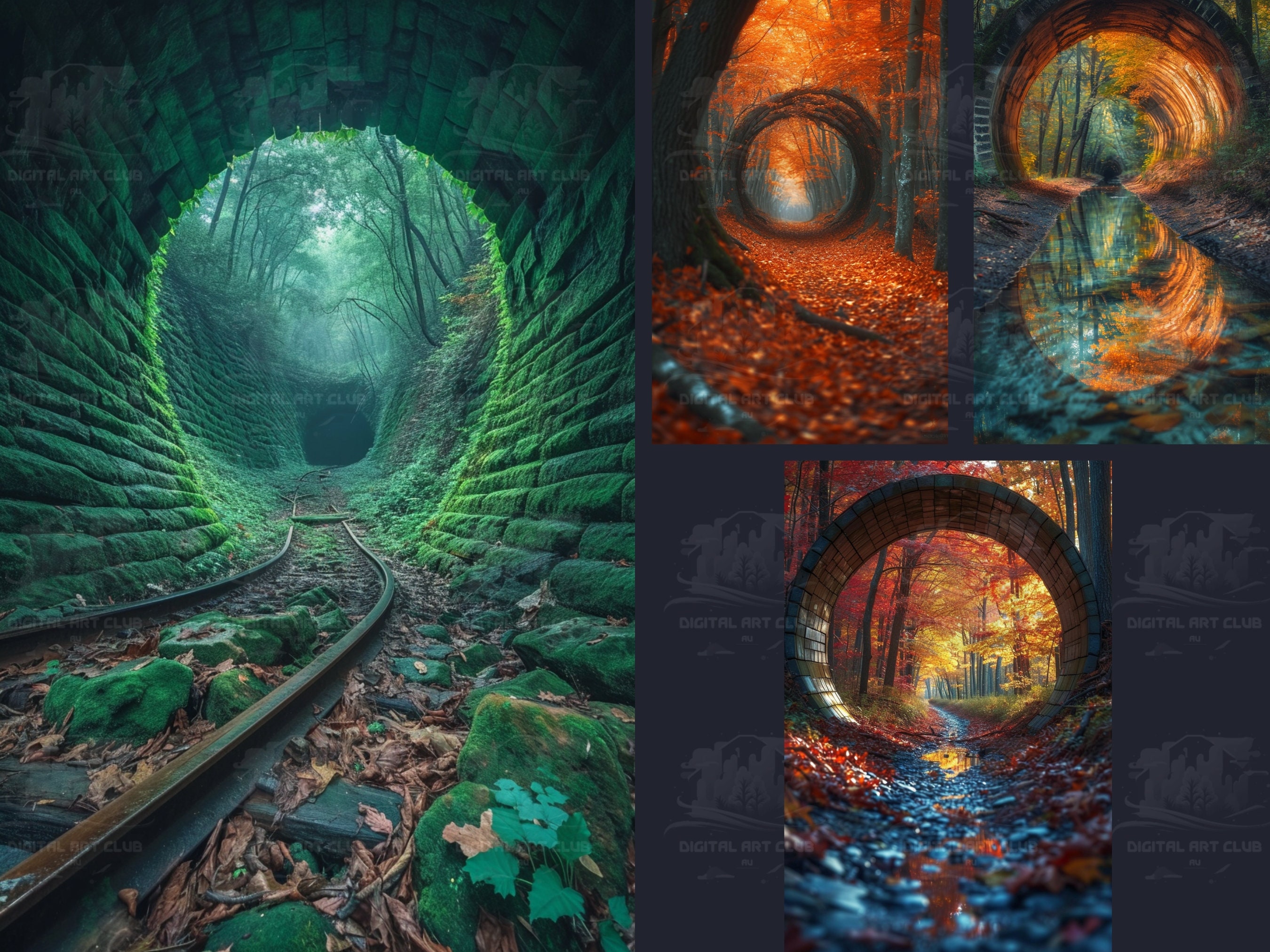 8 Timeless Tunnel Backdrops Overlays | Overlays for Photoshop | Studio ...