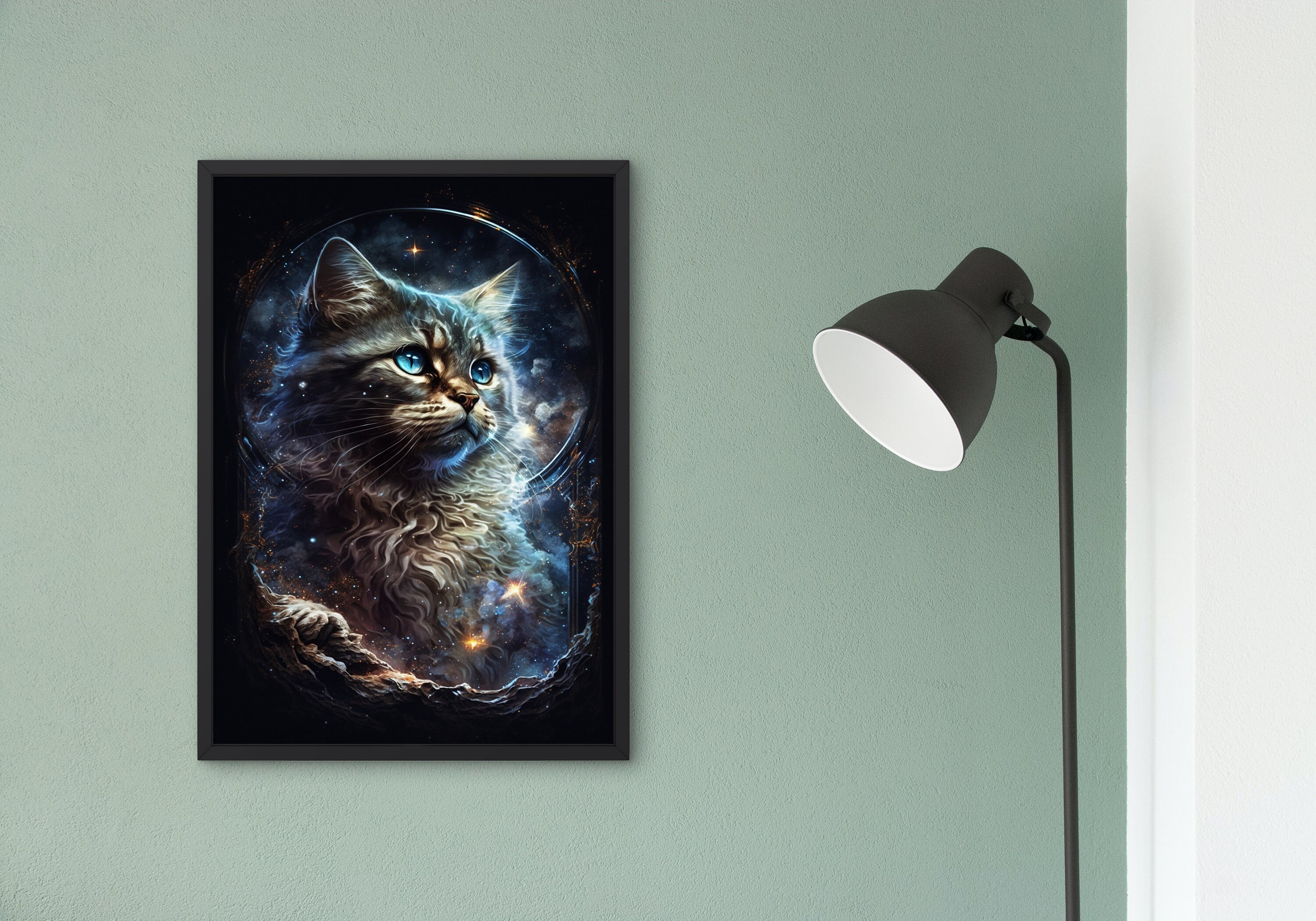 Surreal Kitty | Digital Art Print, Wall Art, AI Generated, AI Art ...