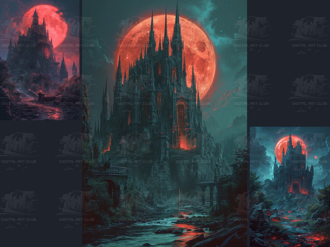 7 Gothic Castle Backdrops Overlays | Overlays for Photoshop | Studio ...