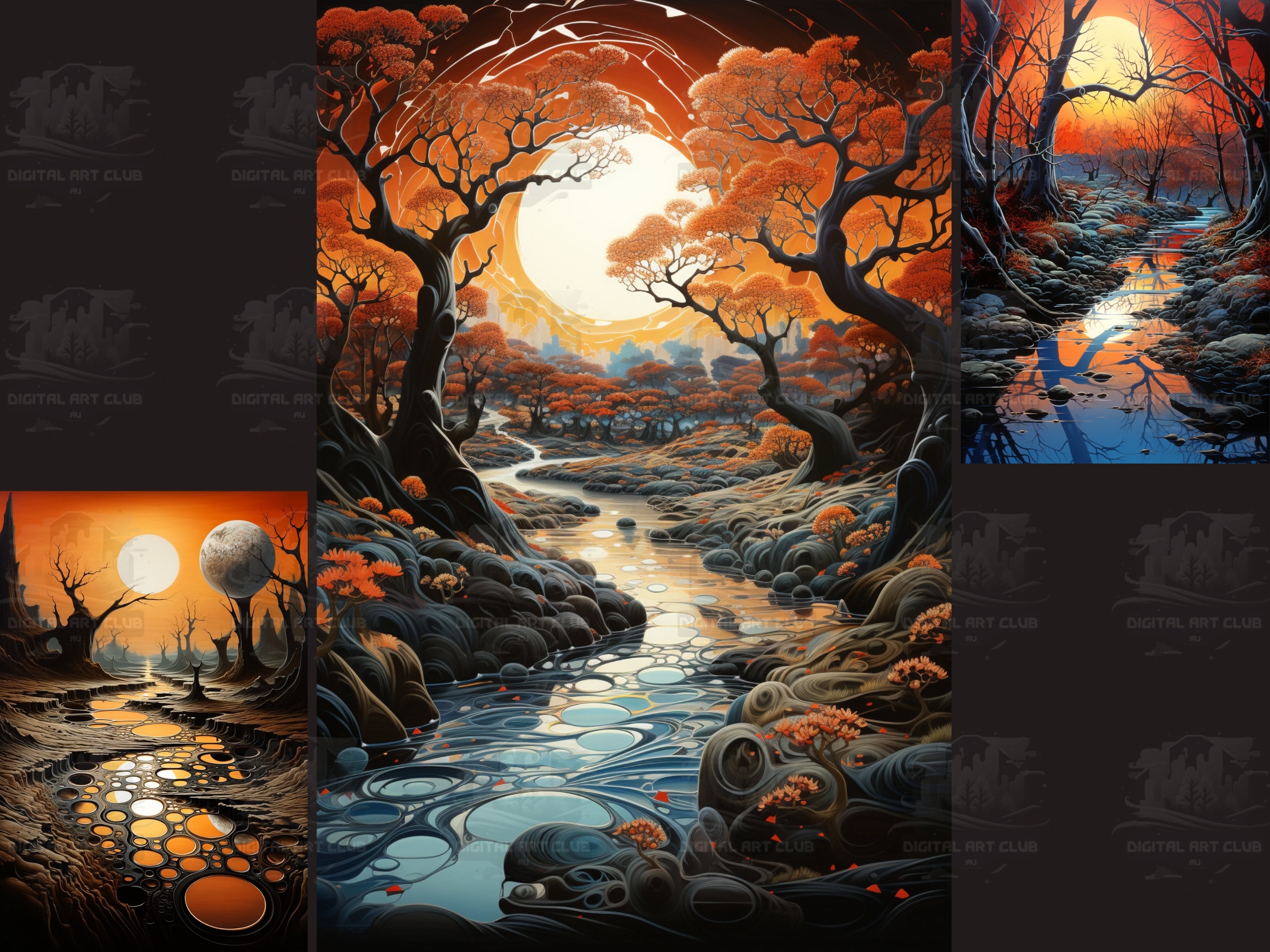 7 Chaotic Landscape Backdrops Overlays | Overlays for Photoshop ...