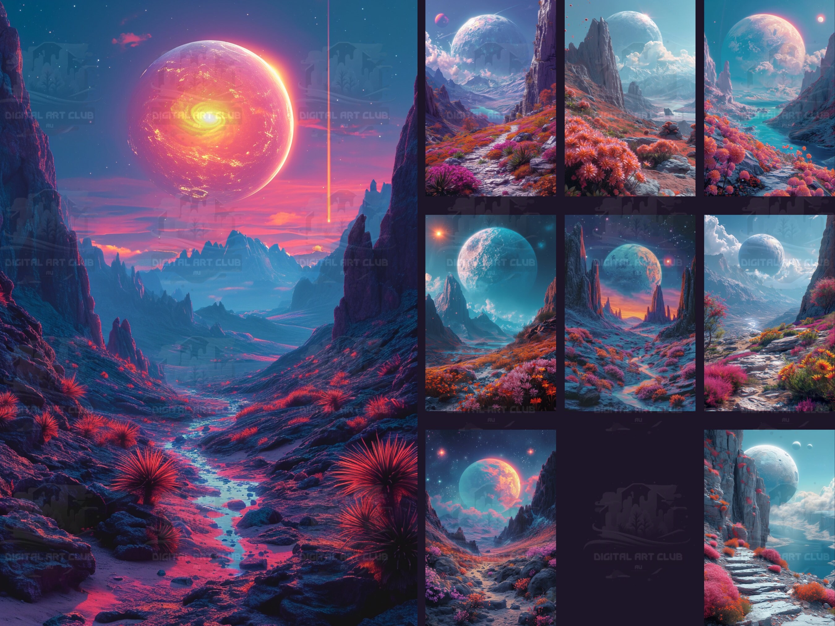 9 Surreal World Backdrops Overlays Overlays for Photoshop Studio ...