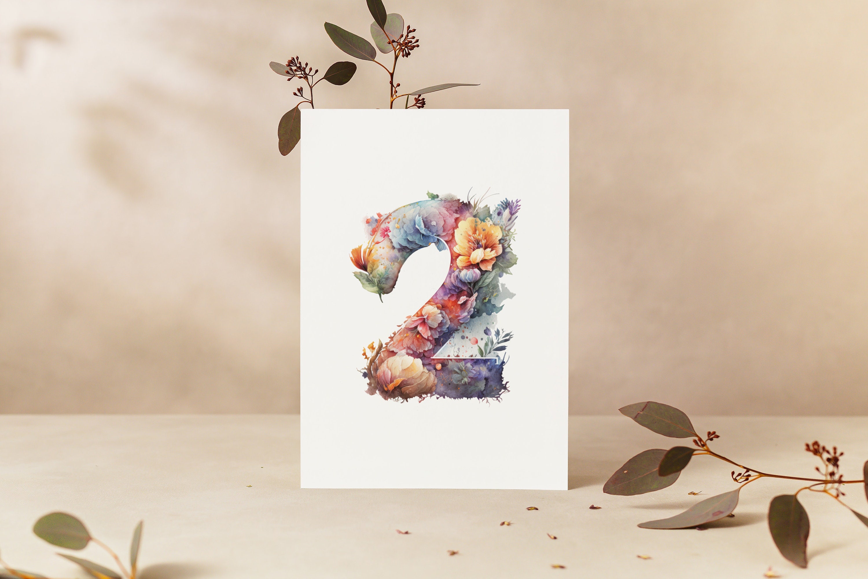 10 Watercolor Floral Numbers Clipart | Magical, Fairy, Fantasy ...