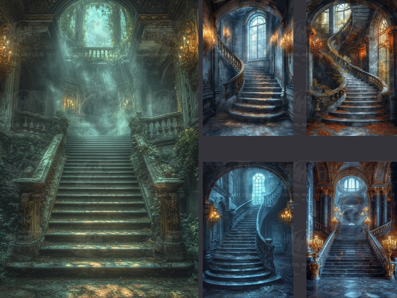 8 Stairway Backdrops Overlays | Overlays for Photoshop | Studio ...