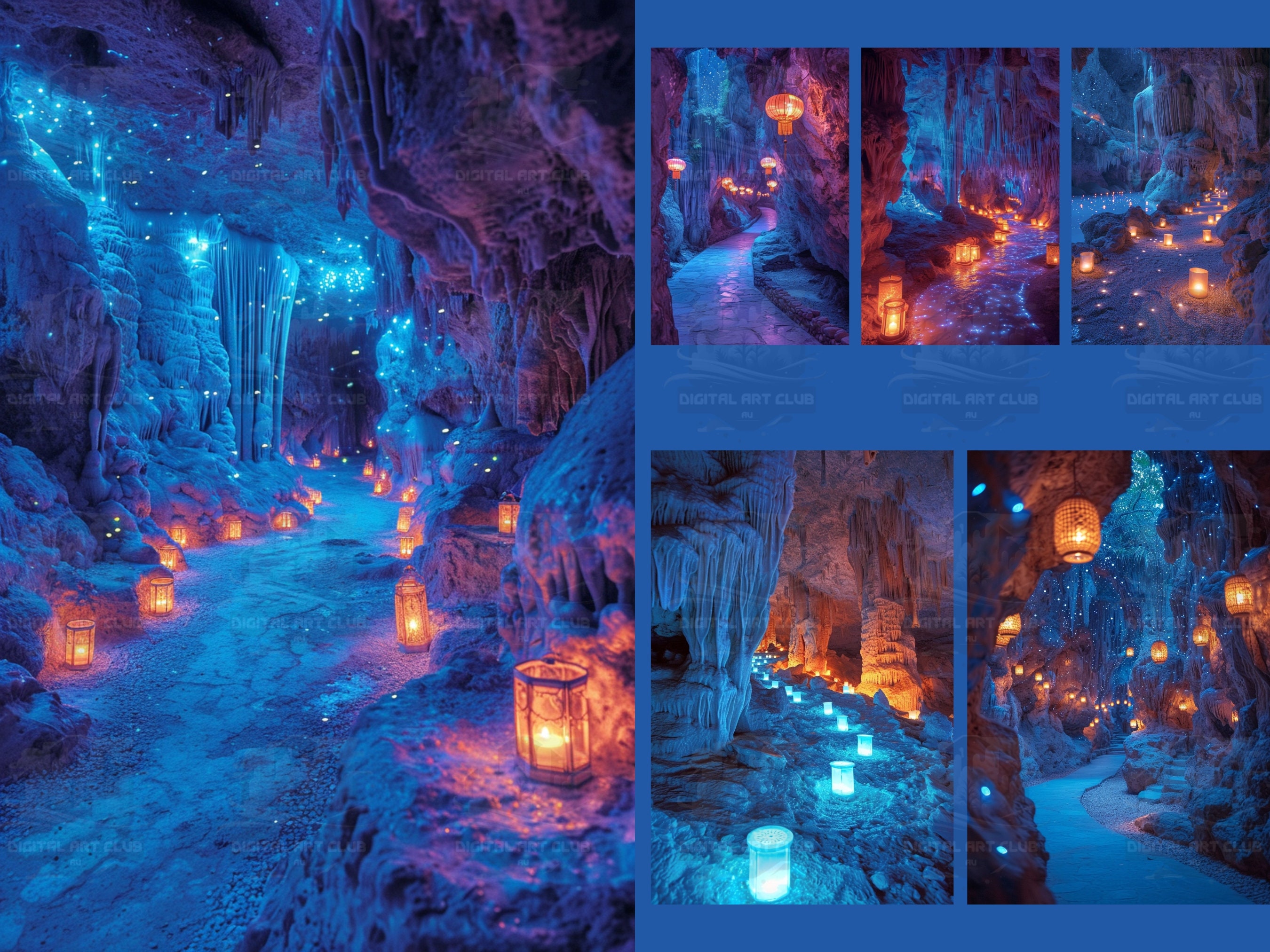 6 Mystical Cavern Backdrops Overlays | Overlays for Photoshop | Studio ...