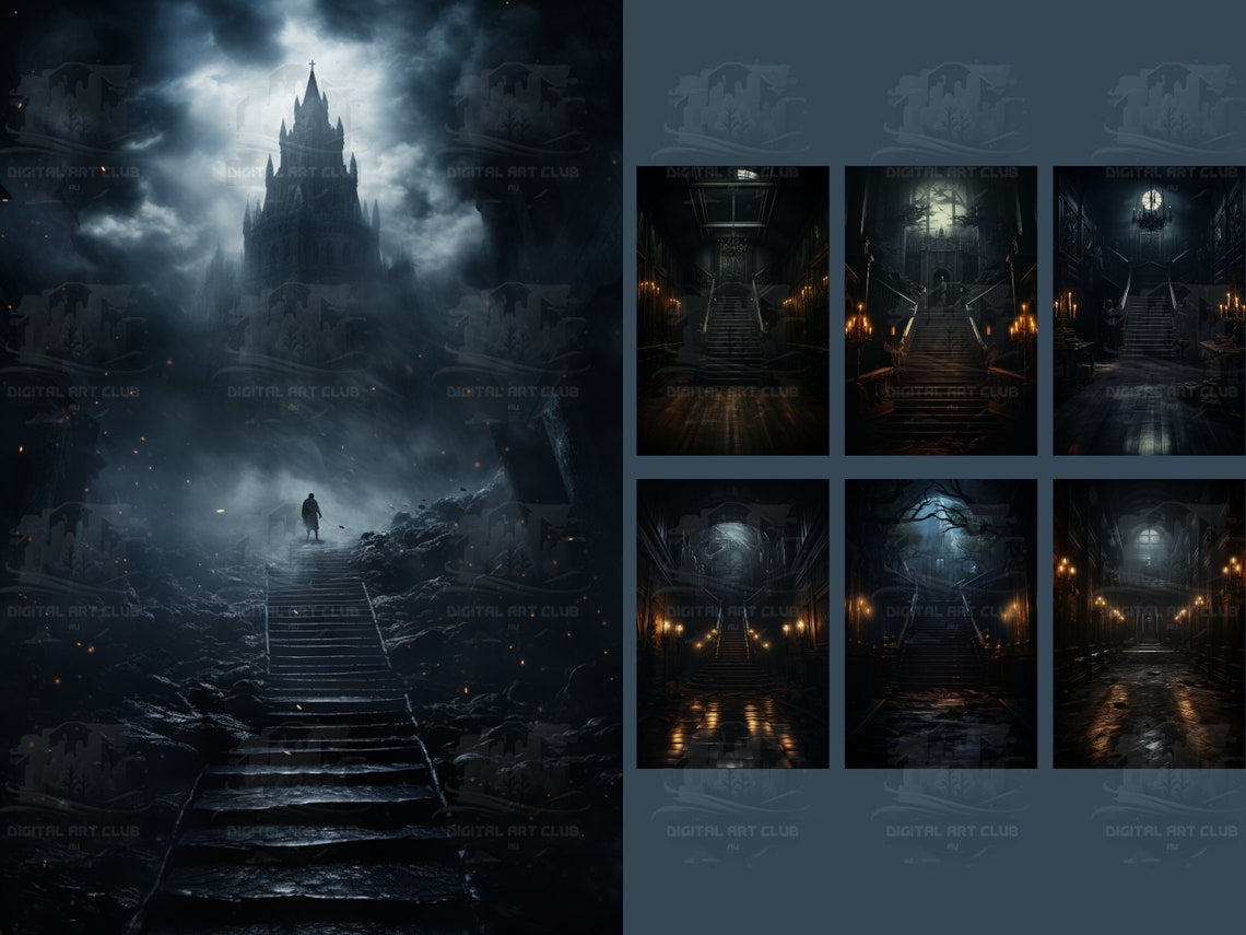 7 Darkness Academy Backdrops Overlays | Overlays for Photoshop | Studio ...