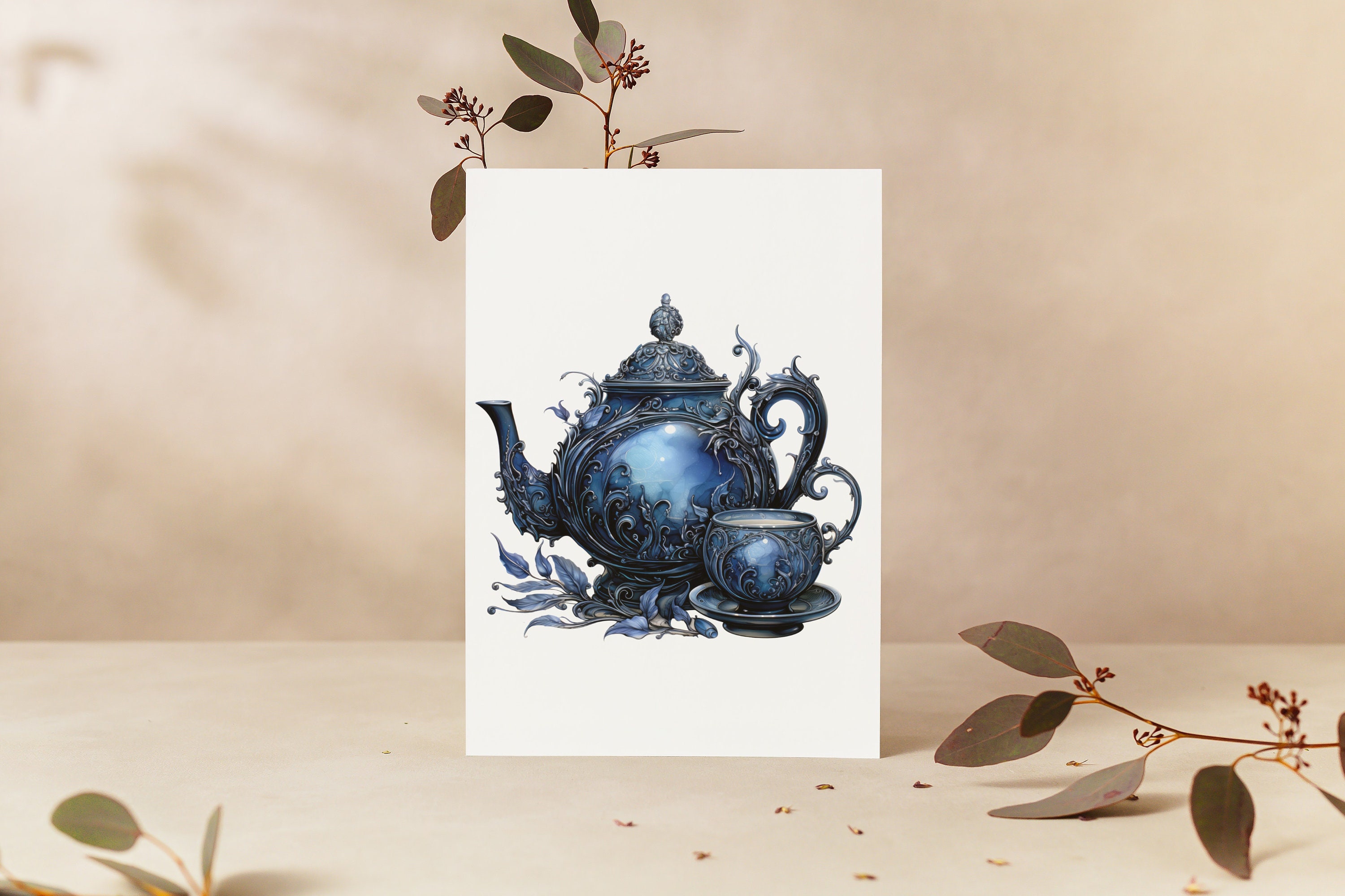 29 Fantasy Tea Set Clipart | Floral, Gothic, Mystical | PNG Clip Art ...