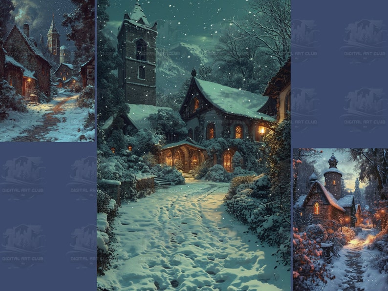 8 Snowy Landscape V2 Backdrops Overlays | Overlays for Photoshop ...