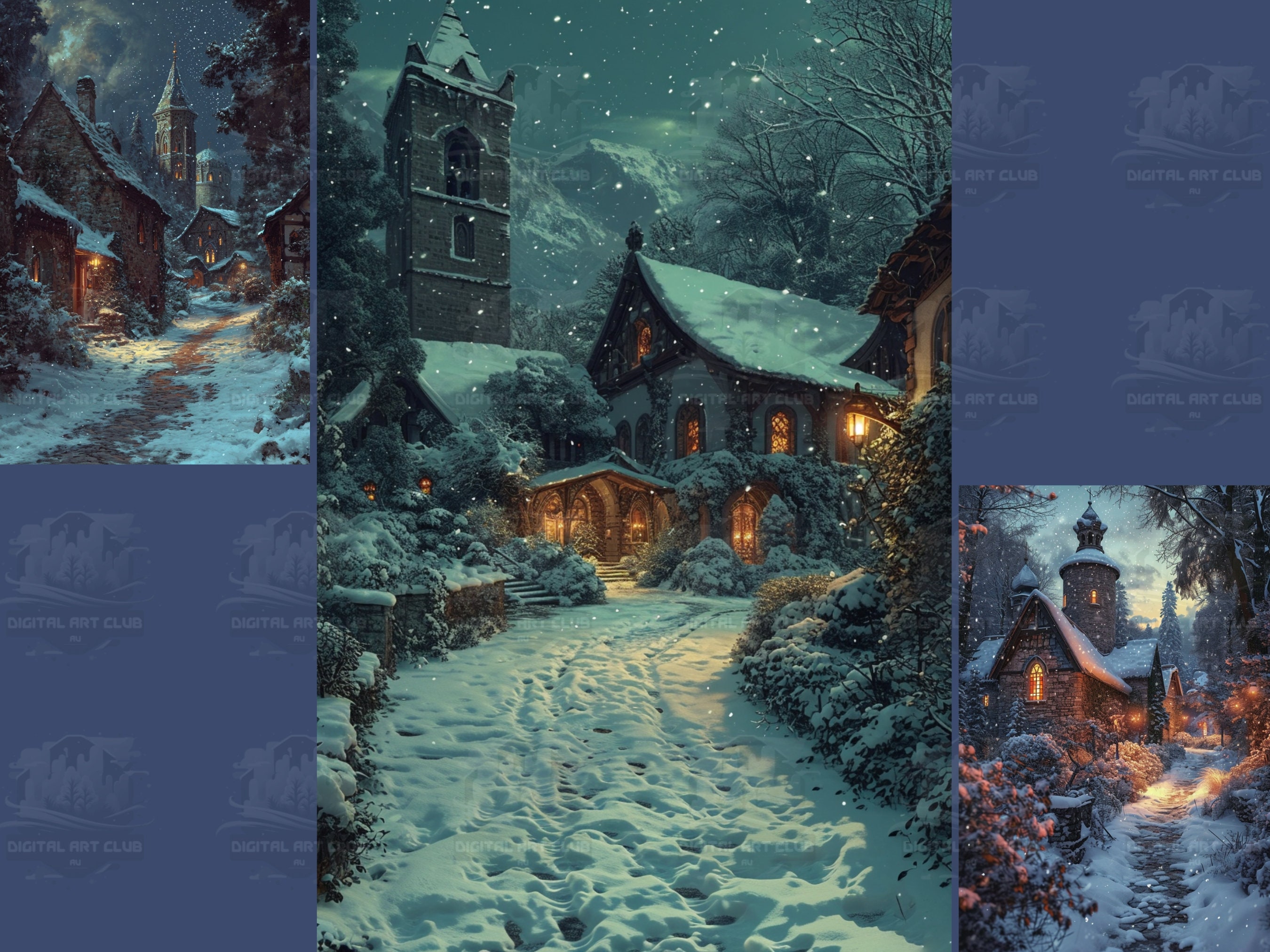 8 Snowy Landscape V2 Backdrops Overlays | Overlays for Photoshop ...