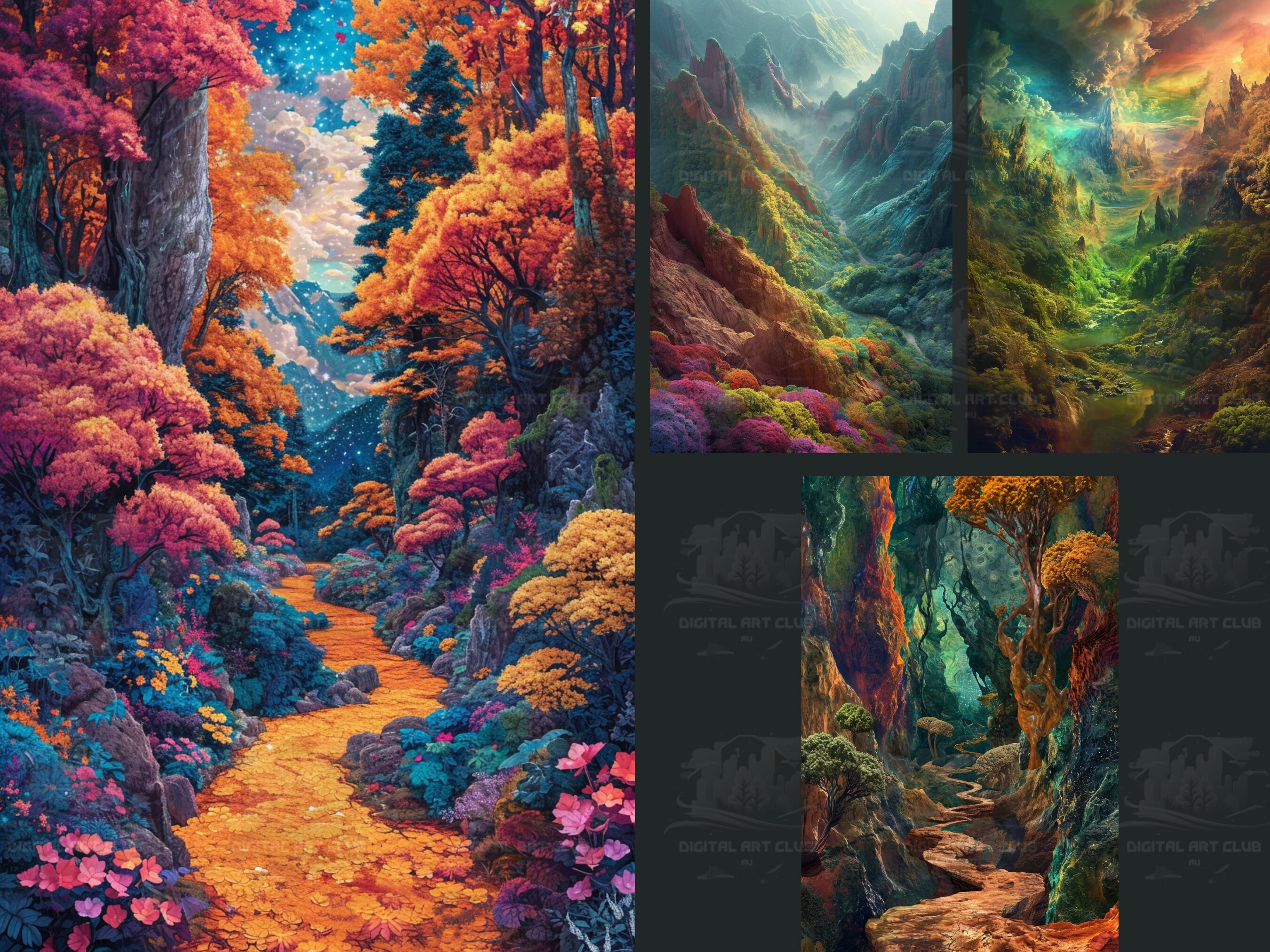 8 Psychedelic Vision Backdrops Overlays | Overlays for Photoshop ...