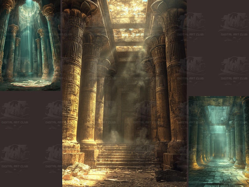 8 Ancient Temple Backdrops Overlays | Overlays for Photoshop | Studio ...