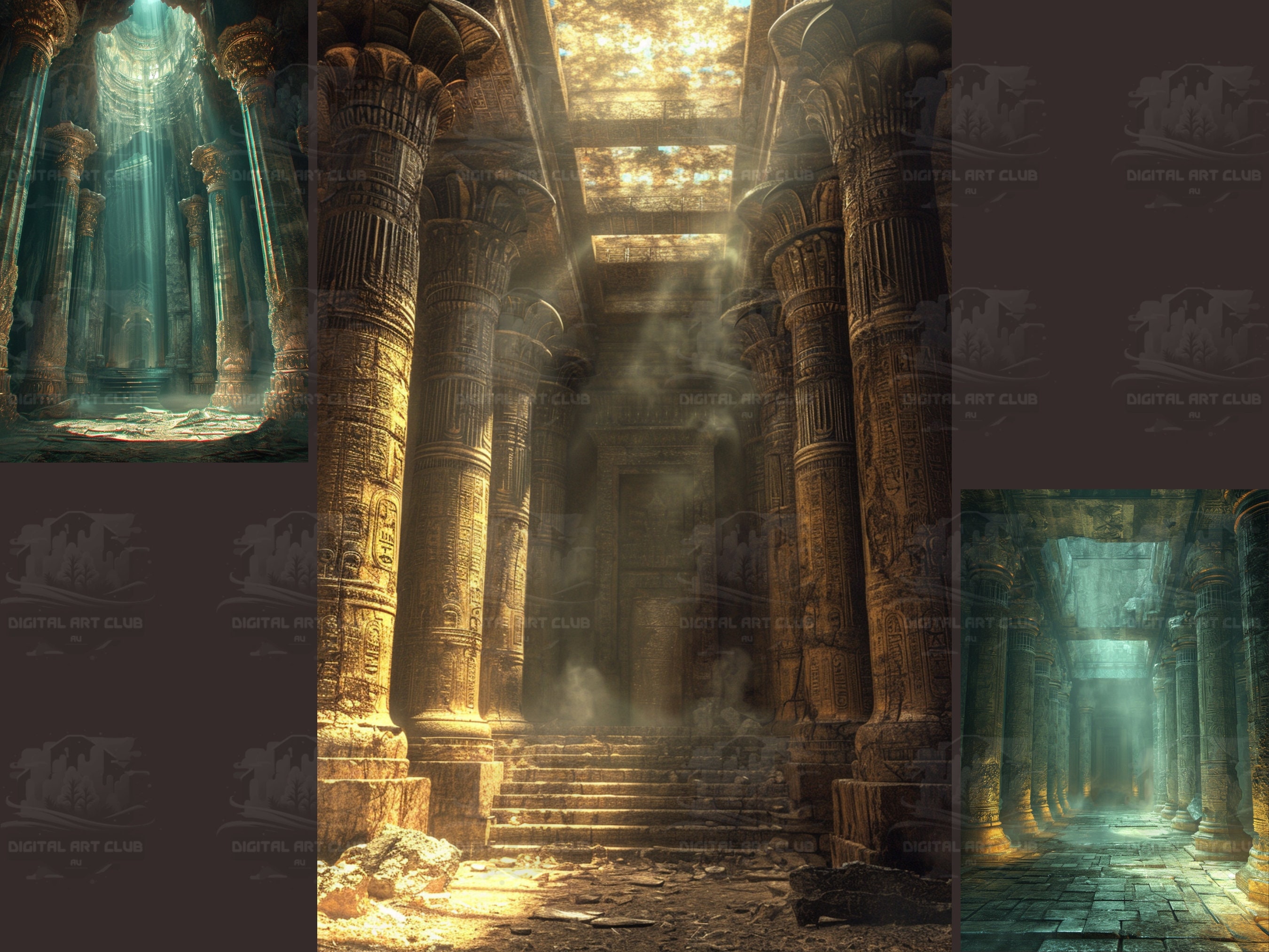 8 Ancient Temple Backdrops Overlays | Overlays for Photoshop | Studio ...