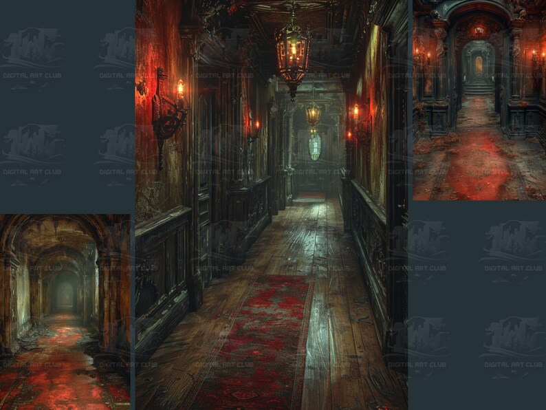 9 Dreadful Hall Backdrops Overlays | Overlays for Photoshop | Studio ...