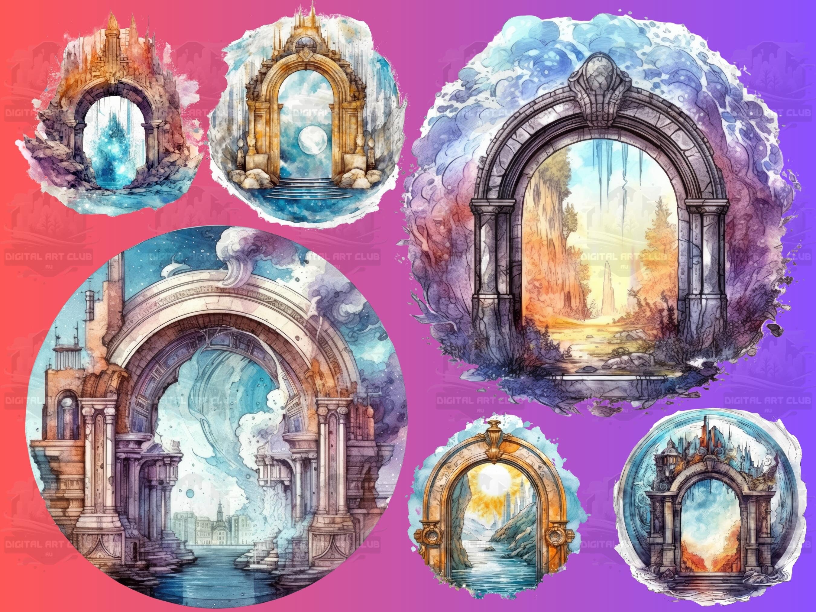 28 Magic Portal Clipart Fantasy, Abstract, Mystical PNG Clip Art, 300 ...