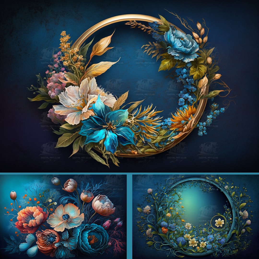 3 Flowers Backdrops Overlays | Overlays for Photoshop | Studio ...