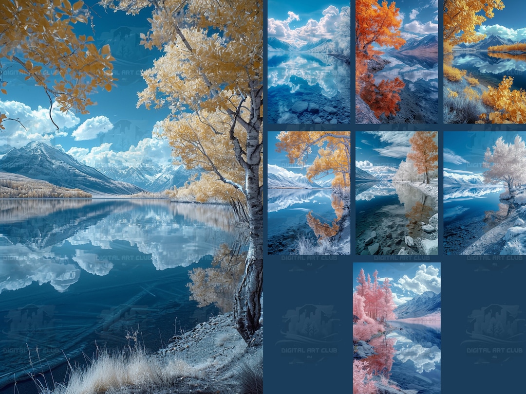 8 Lake View Backdrops Overlays | Overlays for Photoshop | Studio ...