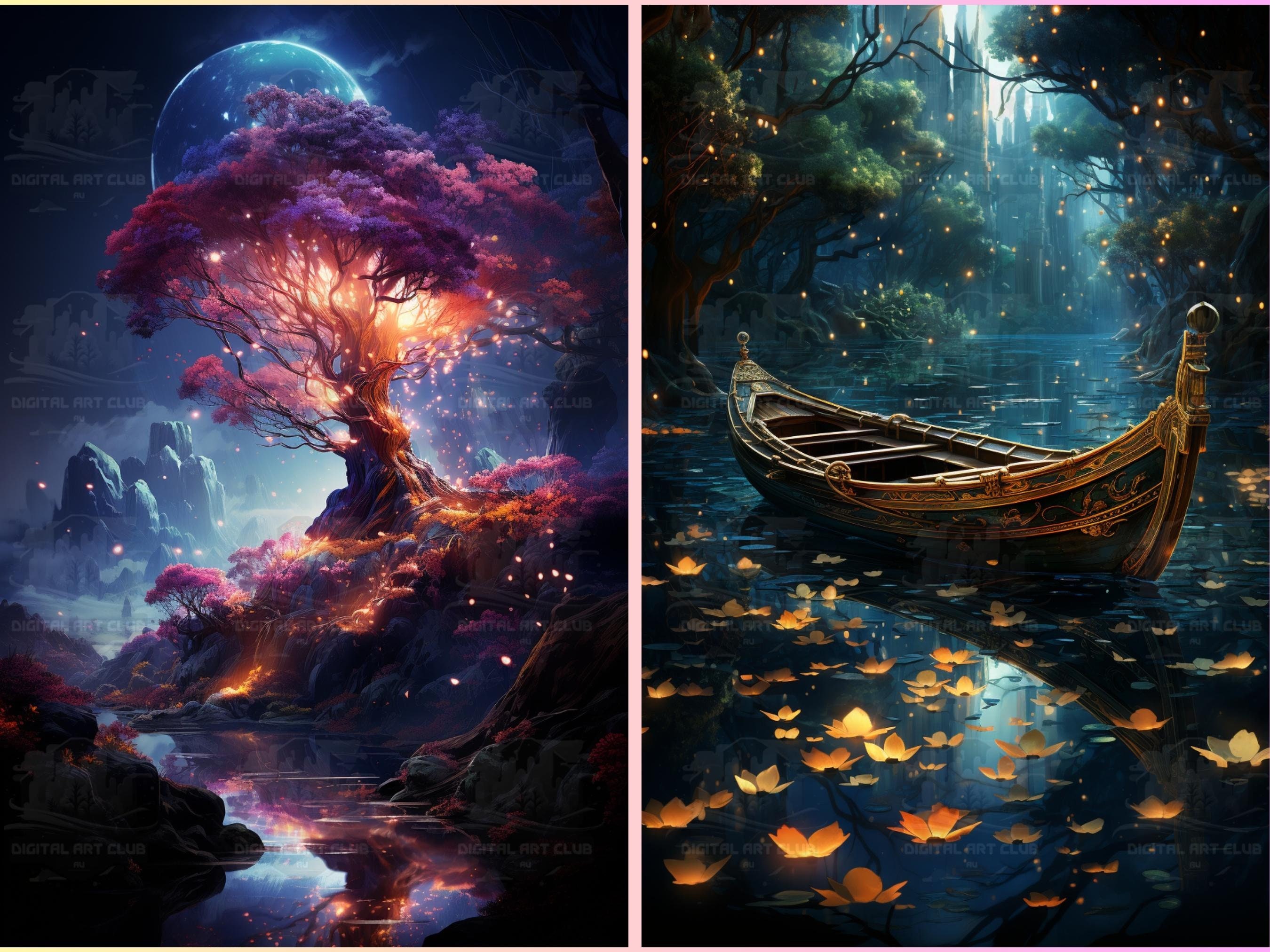 15 Fantasy Landscape Backdrops Overlays Overlays for - Etsy