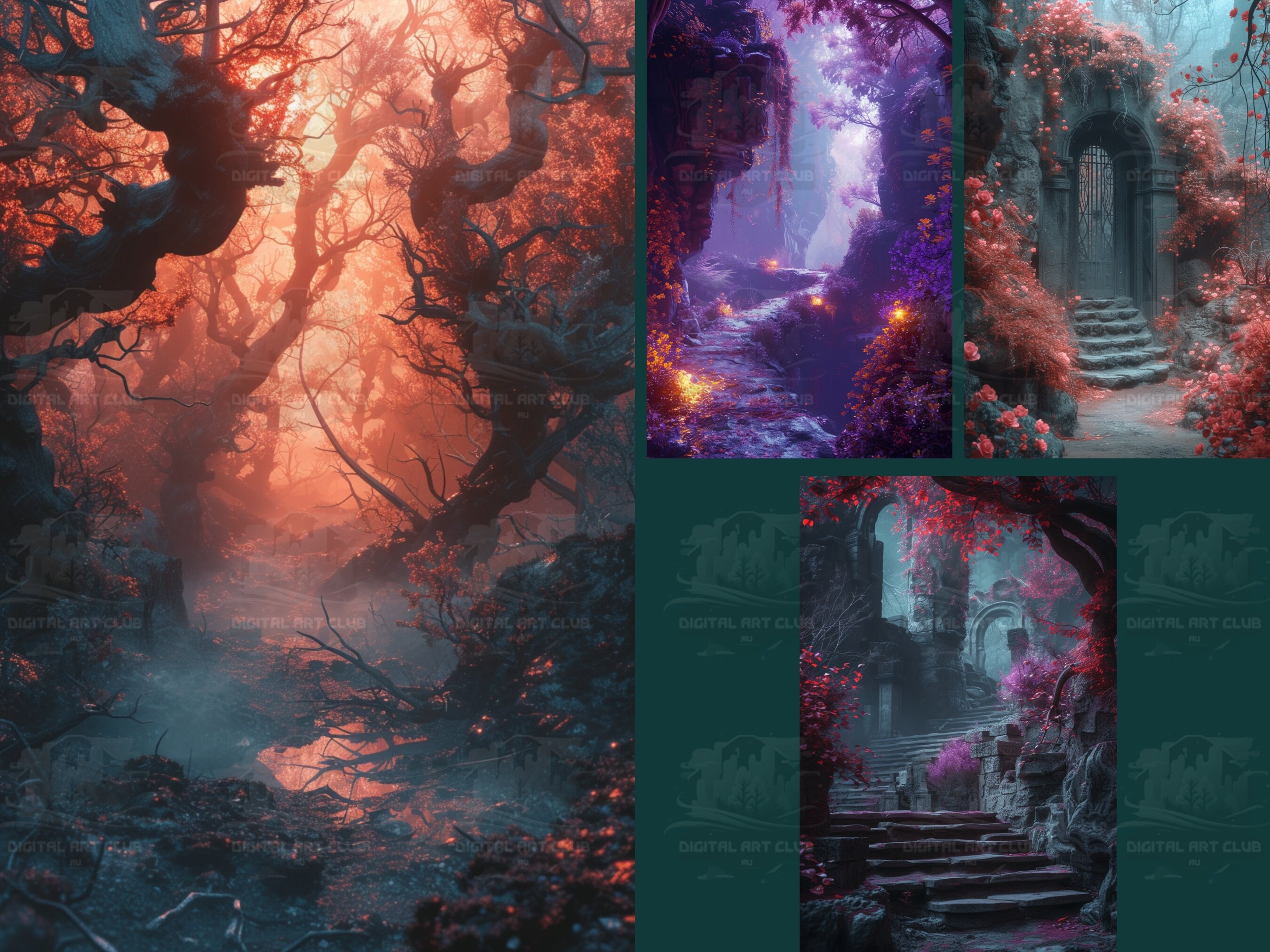 8 Fantasy Scenery V2 Backdrops Overlays | Overlays for Photoshop ...