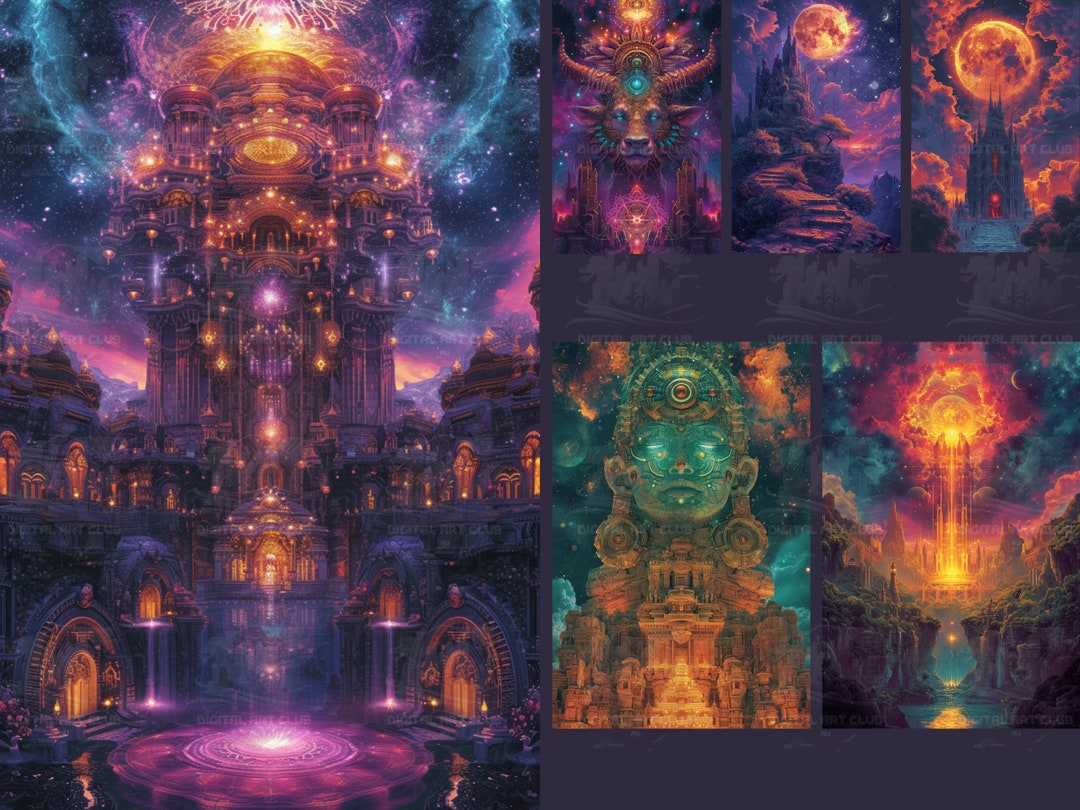6 Abstract Landscape Backdrops Overlays | Overlays for Photoshop ...