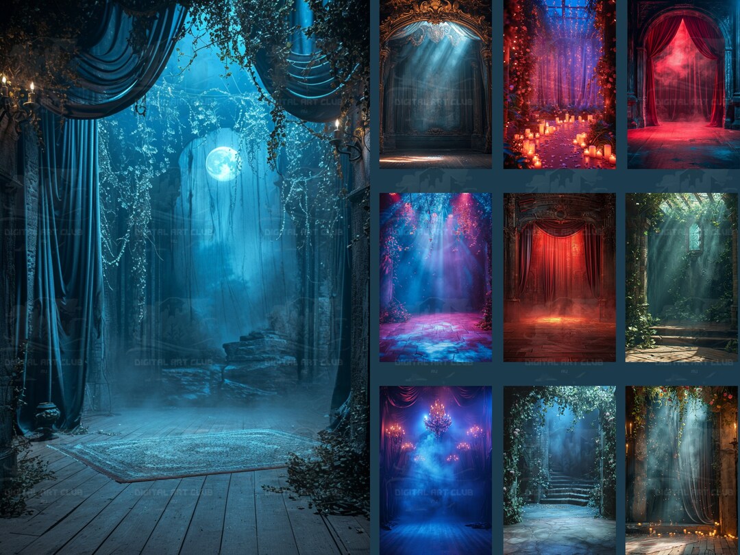 10 Eerie Stage Backdrops Overlays | Overlays for Photoshop | Studio ...