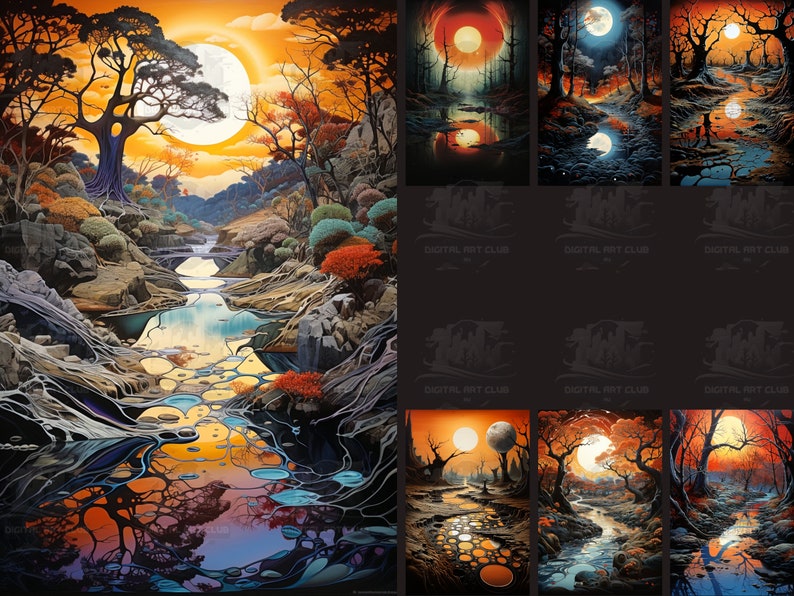 7 Chaotic Landscape Backdrops Overlays | Overlays for Photoshop ...