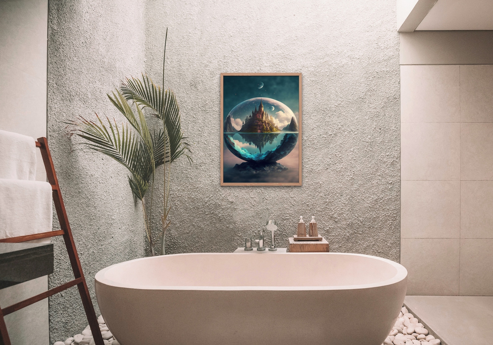 Fantasy World Digital Art Print, Wall Art, AI Generated, AI Art ...