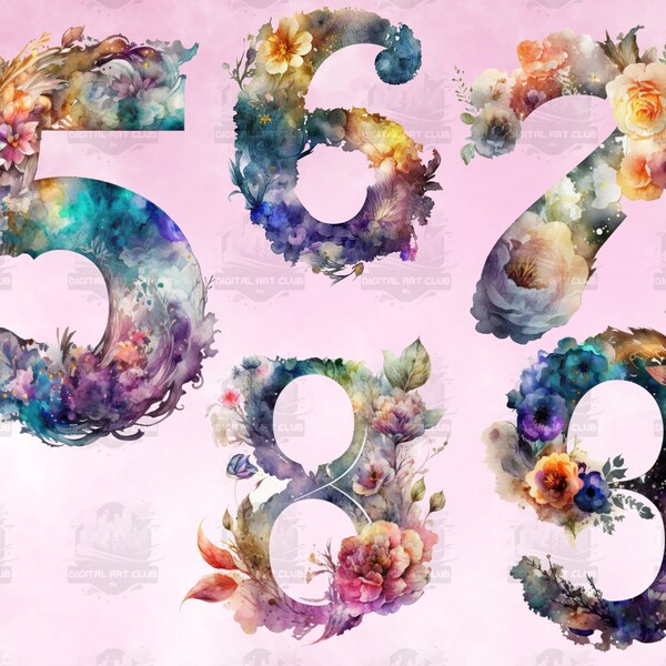 Numbers Clip Art - Etsy