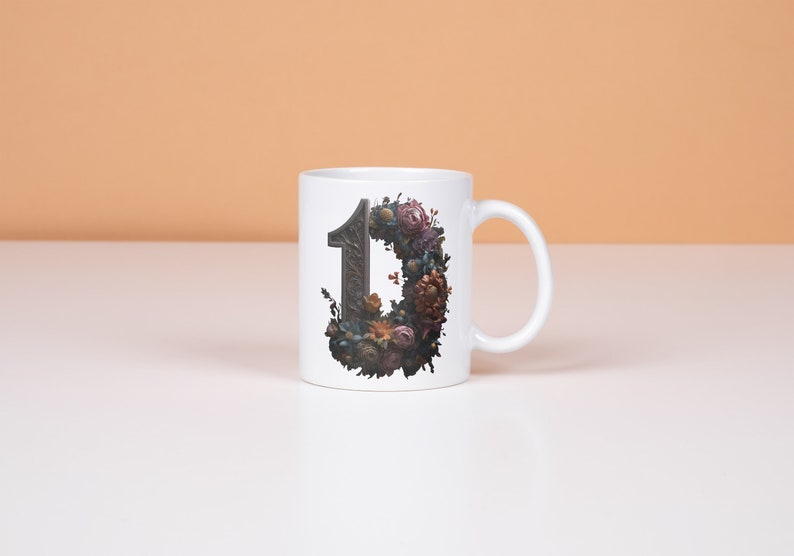 10 Dark Fantasy Numbers Clipart Floral, Fairy, Gothic Digital PNG Clip ...