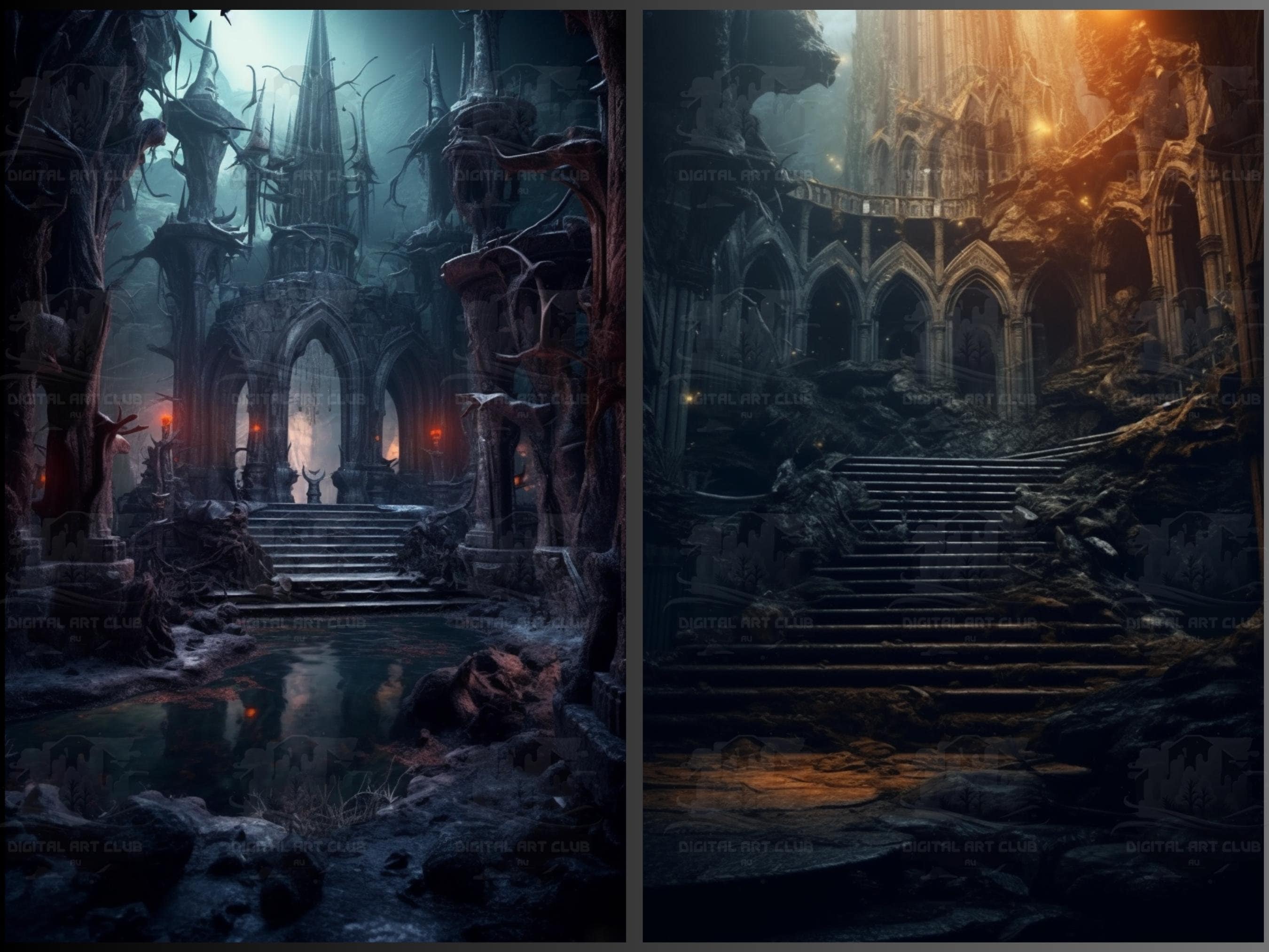 8 Dark Fantasy Backdrops Overlays | Overlays for Photoshop | Studio ...