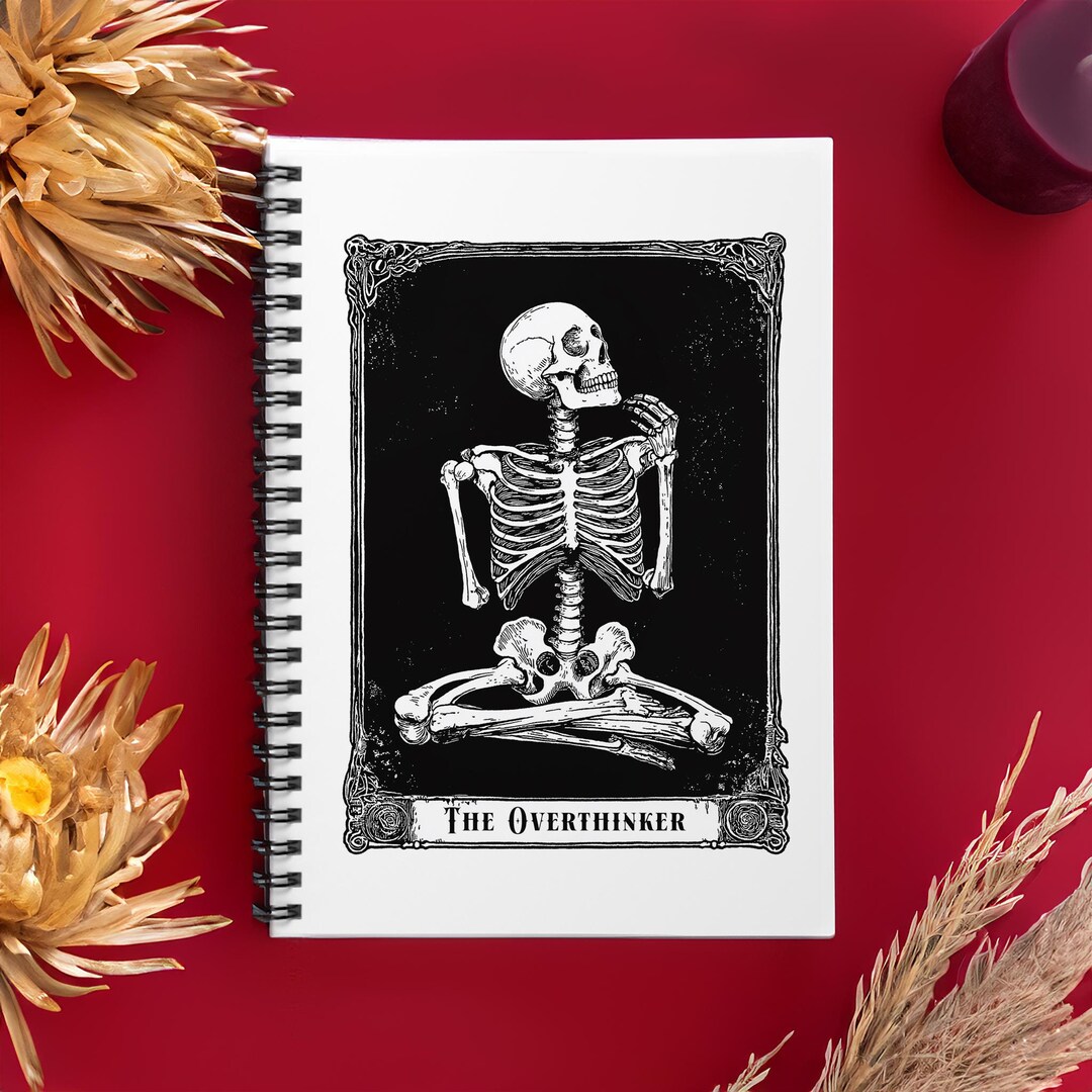 Halloween Journal, Tarot Card Notebook Journal, Gothic Goth Skull ...