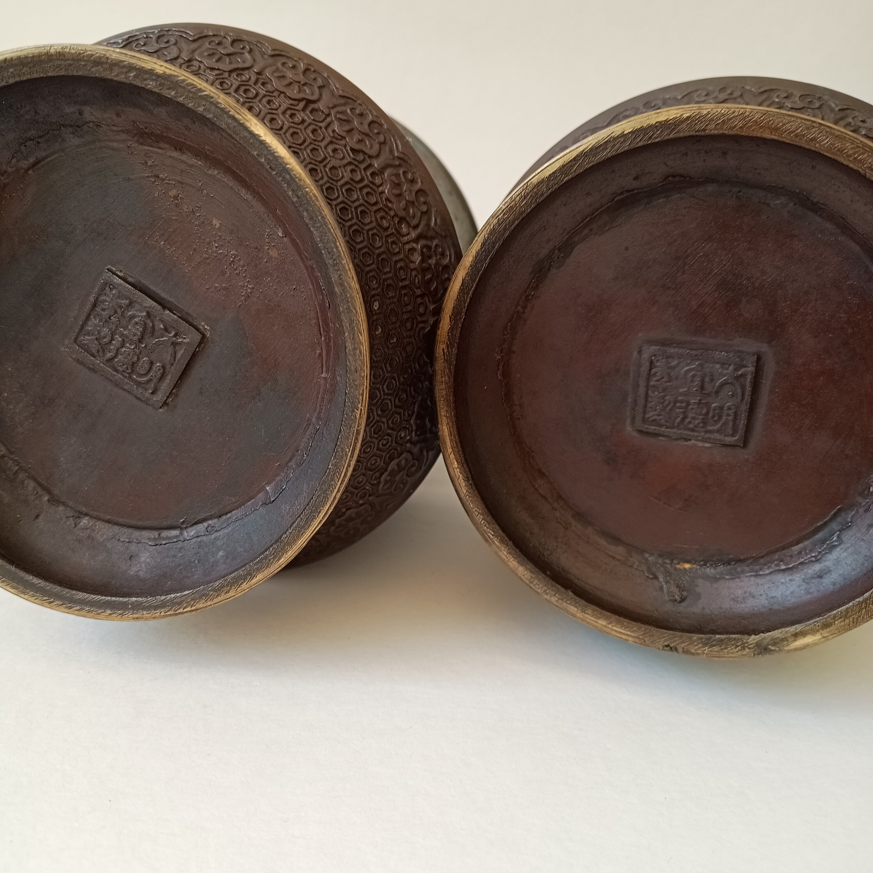 Cloisonné / Champlevé Enamel on Bronze Chinese Pair of Ming Dynasty ...